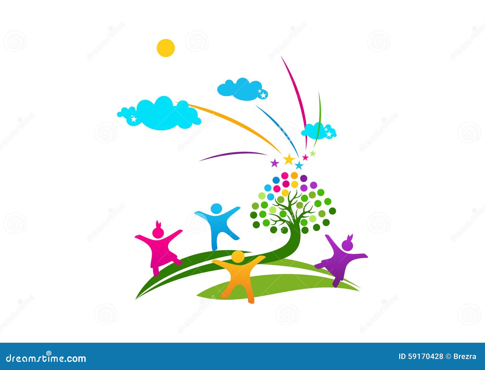 The Dream`s Tree Smart Logo Vector Illustration | CartoonDealer.com ...