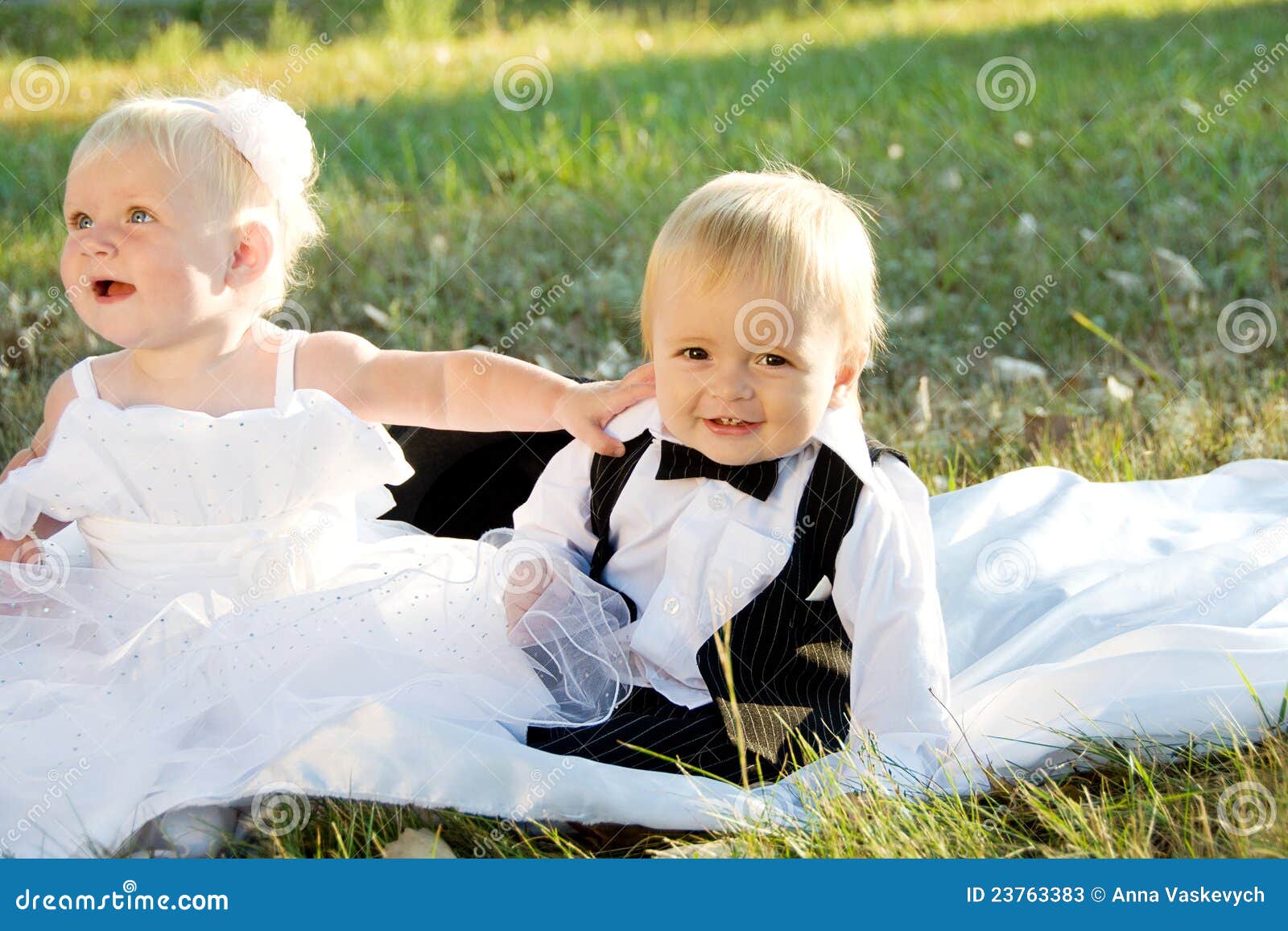 Children Dressed As Bride and Groom Stock Image - Image of child ...