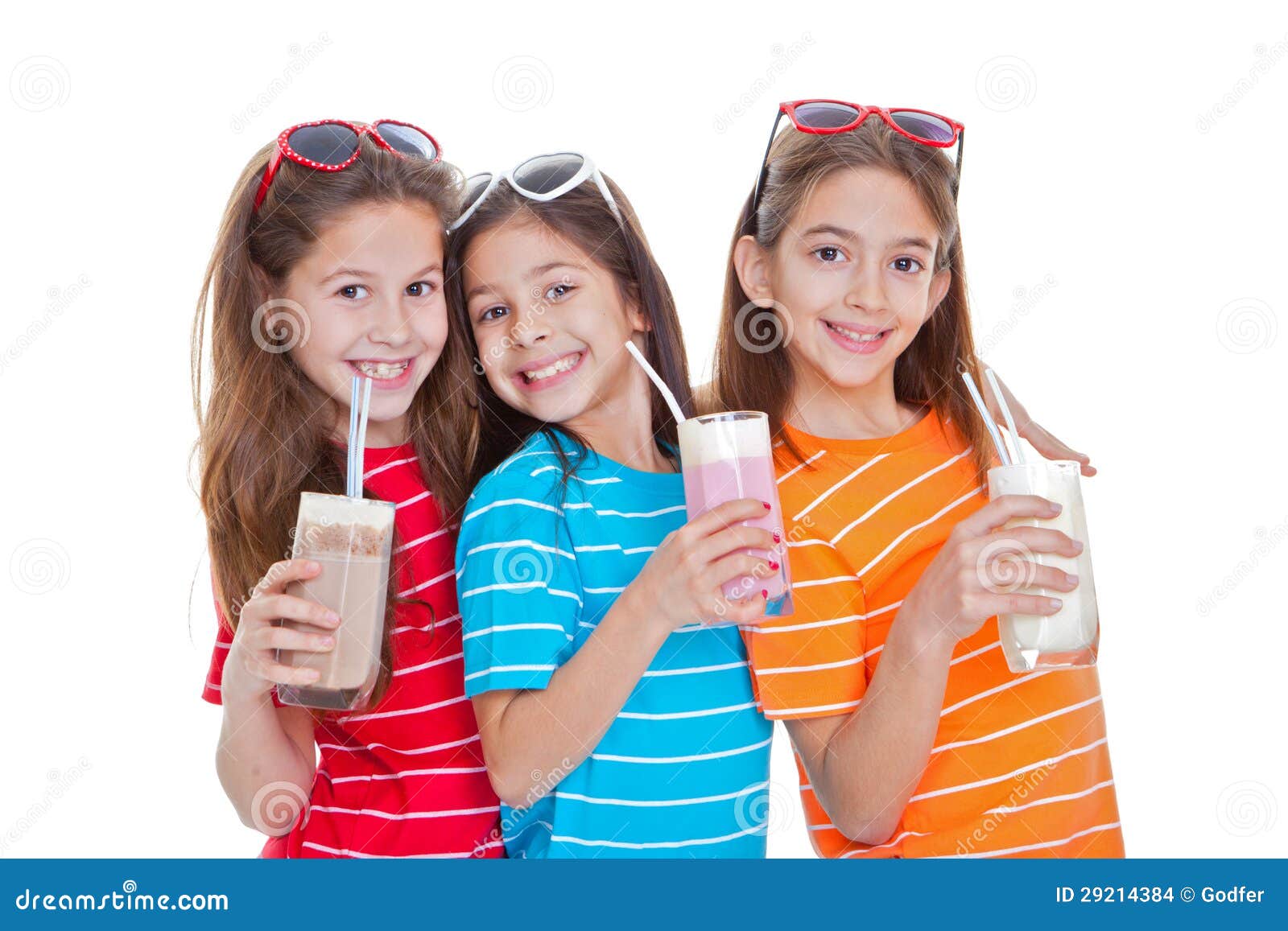 Children Drinking Milk Drinks Stock Photo - Image of friends, kids ...