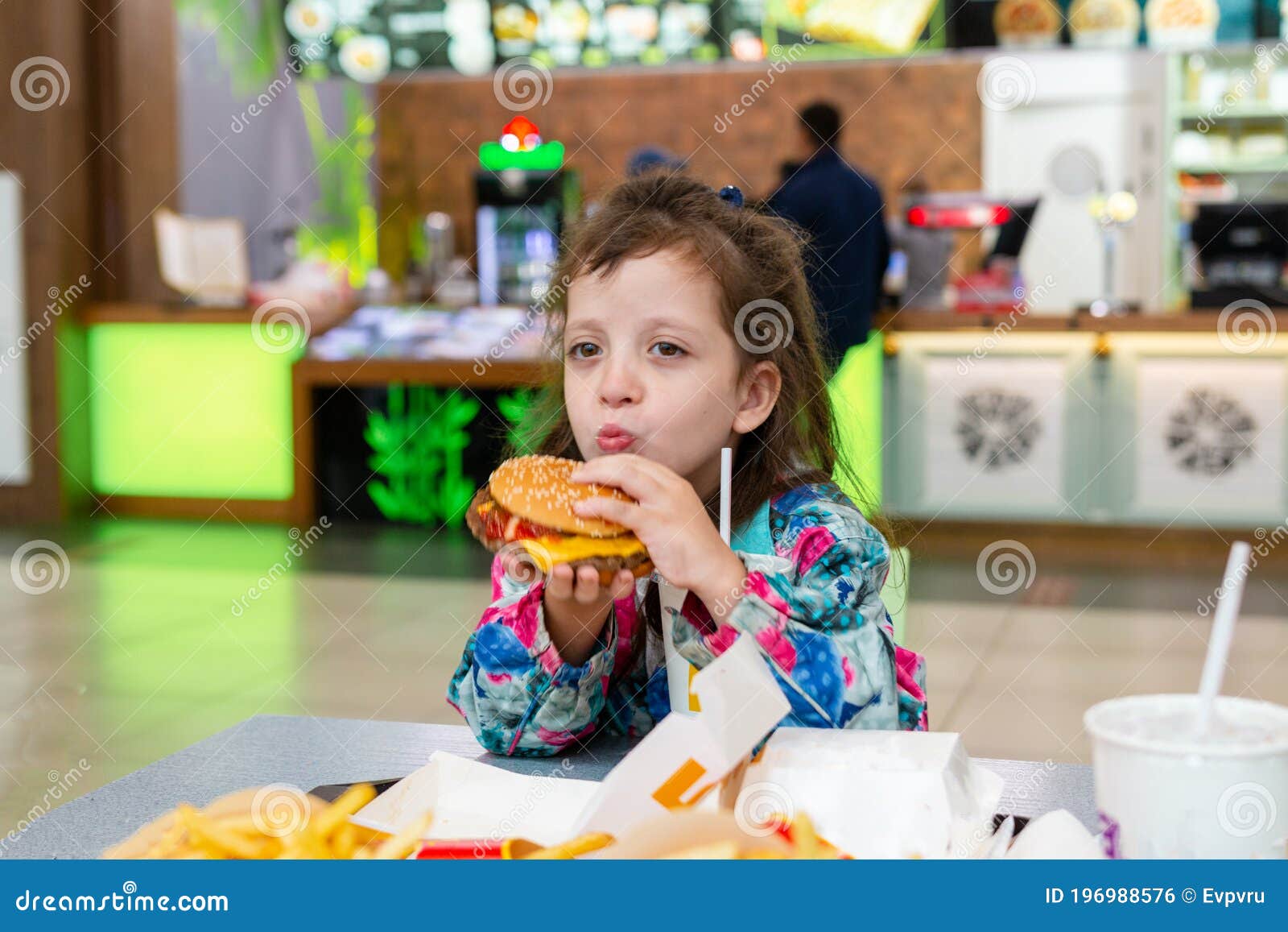 Children eat fast food stock photo. Image of caucasian - 196988576