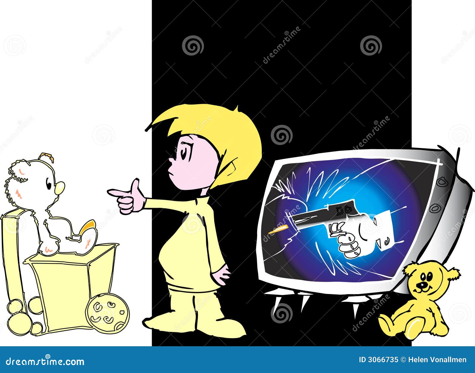 Children And Education Banner. Cartoon Vector Illustration ...