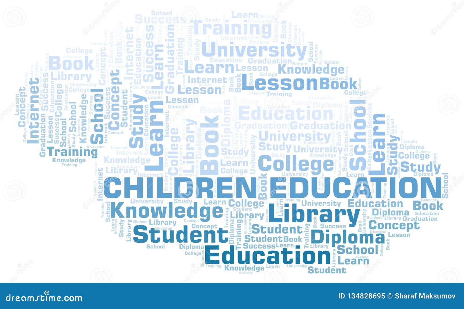 Children Education Word Cloud Stock Illustration - Illustration of ...