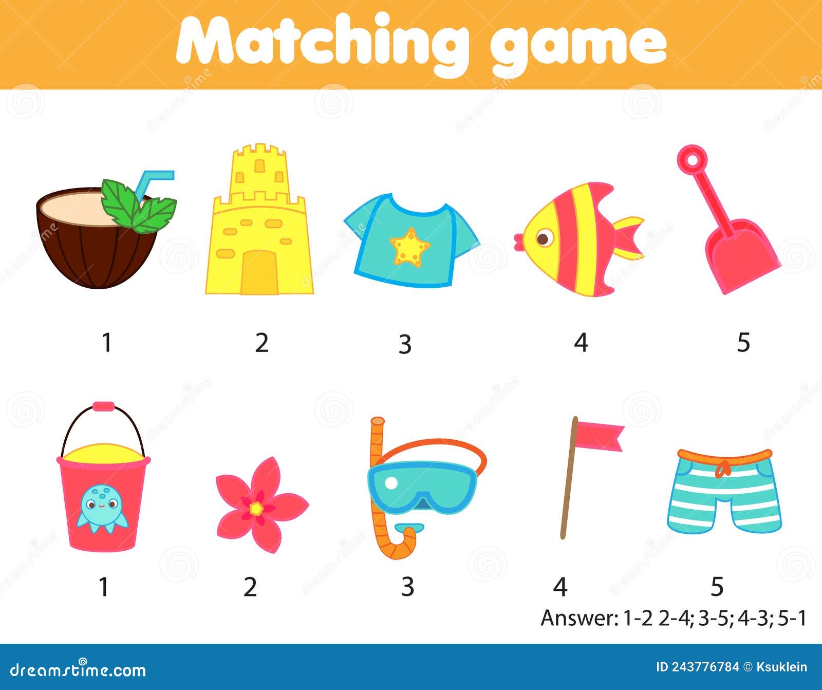 Children Educational Game. Logic Matching Game. Connect Objects Stock ...