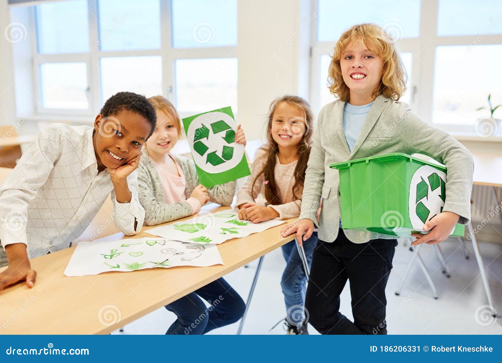 Children of Elementary School As Environmentalists Stock Image - Image ...