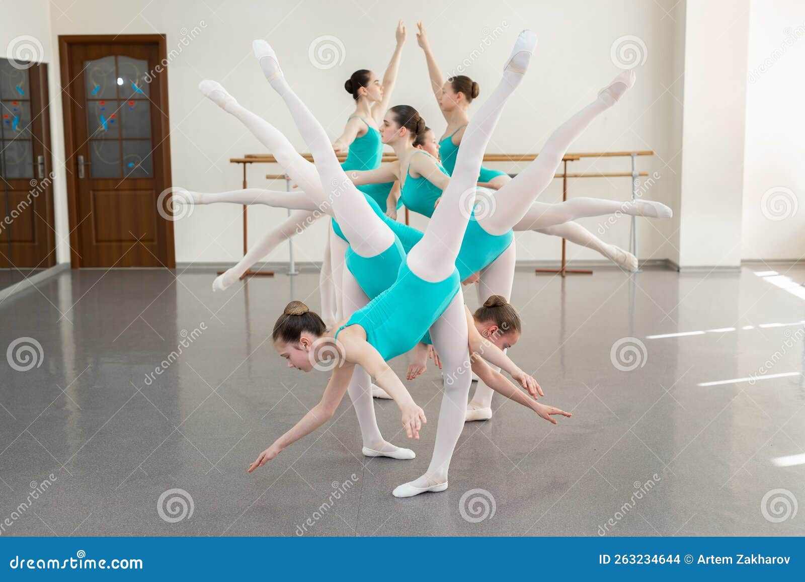 Children Engaged in Choreography at the Ballet School. Stock Photo ...