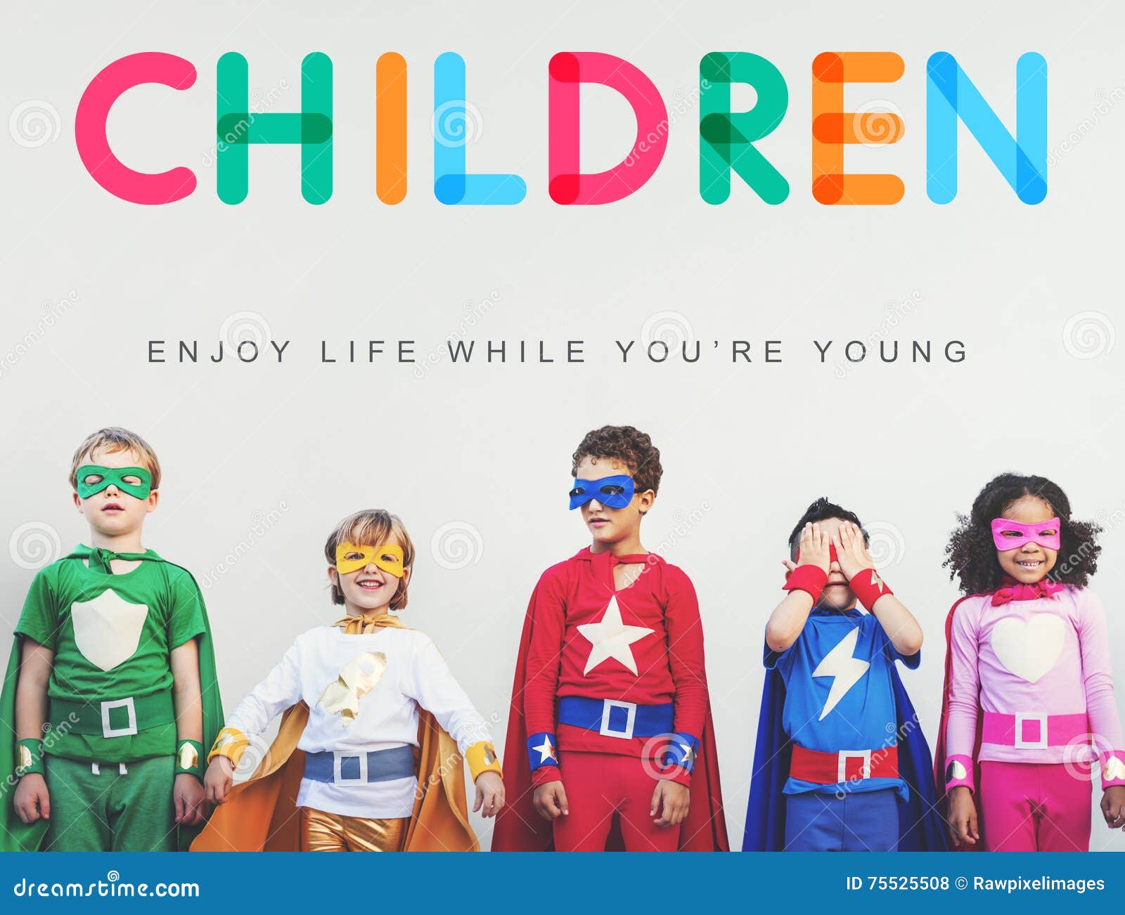 Children Enjoy Life Young Age Concept Stock Photo - Image of friendship ...