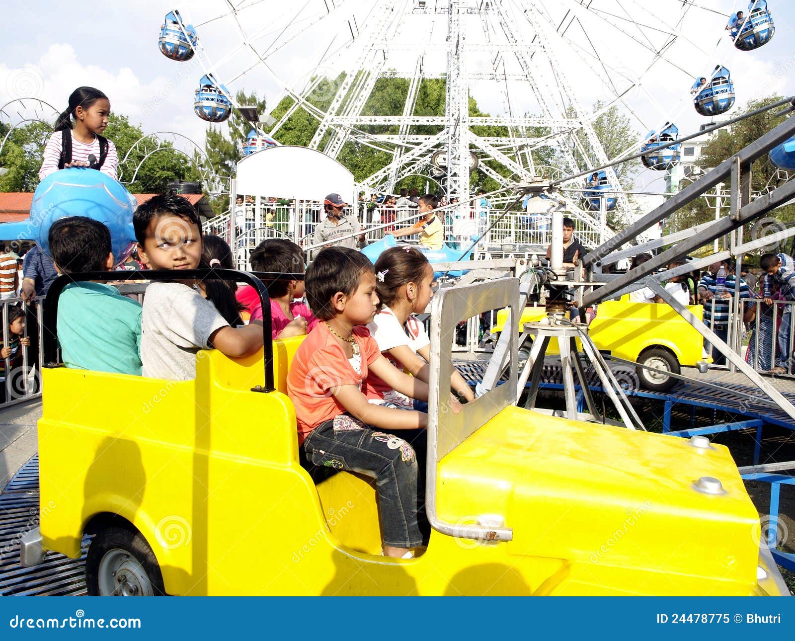 Children Enjoying Car Riding Editorial Image - Image of ferris, nepal ...