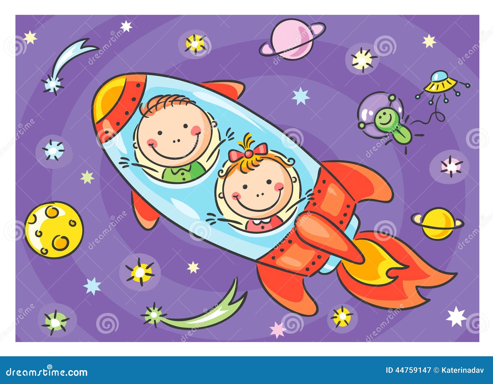 Children exploring space stock vector. Illustration of futuristic ... Children exploring space stock vector. Illustration of futuristic ...
