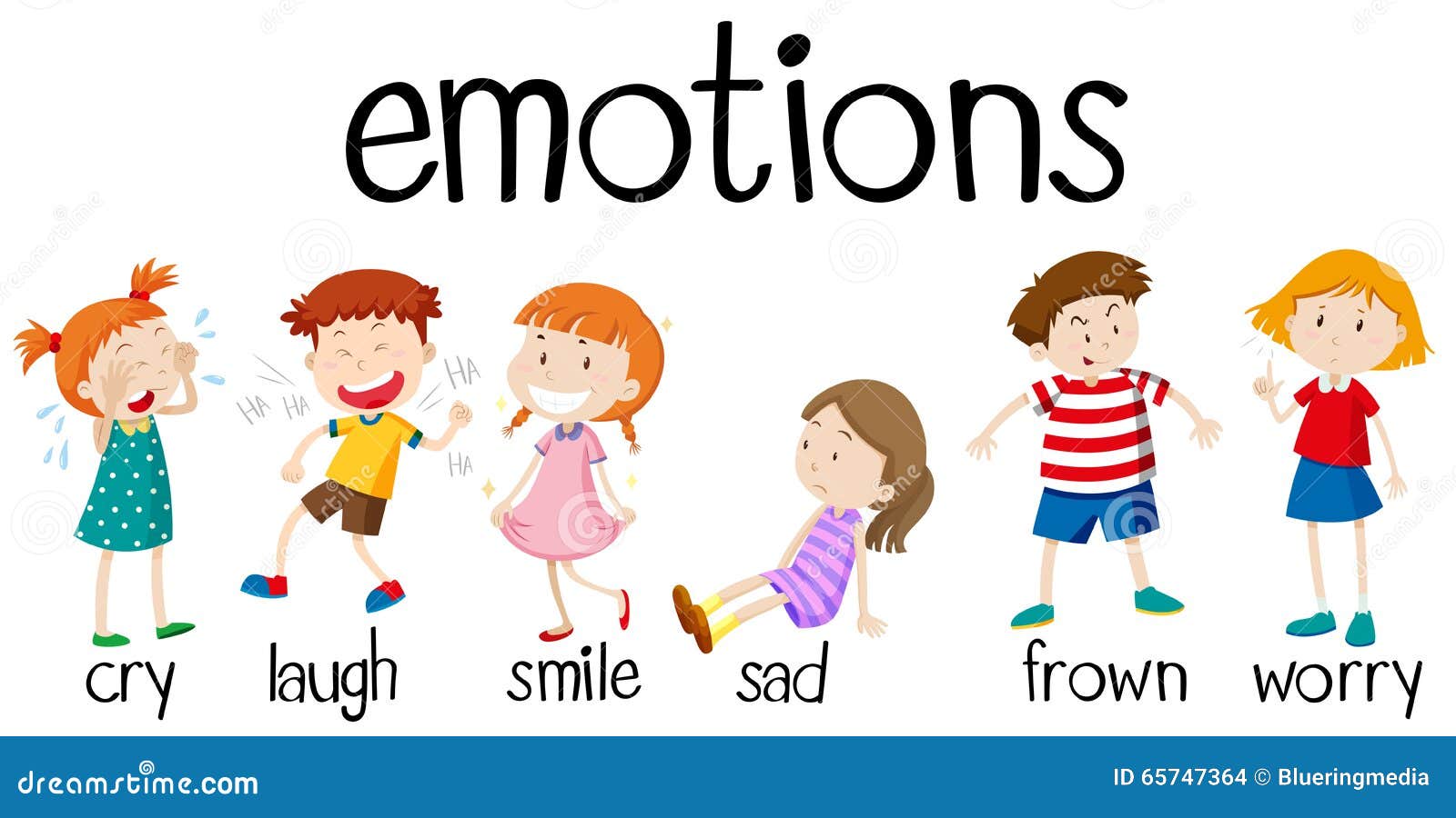 Children Expressing Different Emotions Stock Vector - Illustration of ...