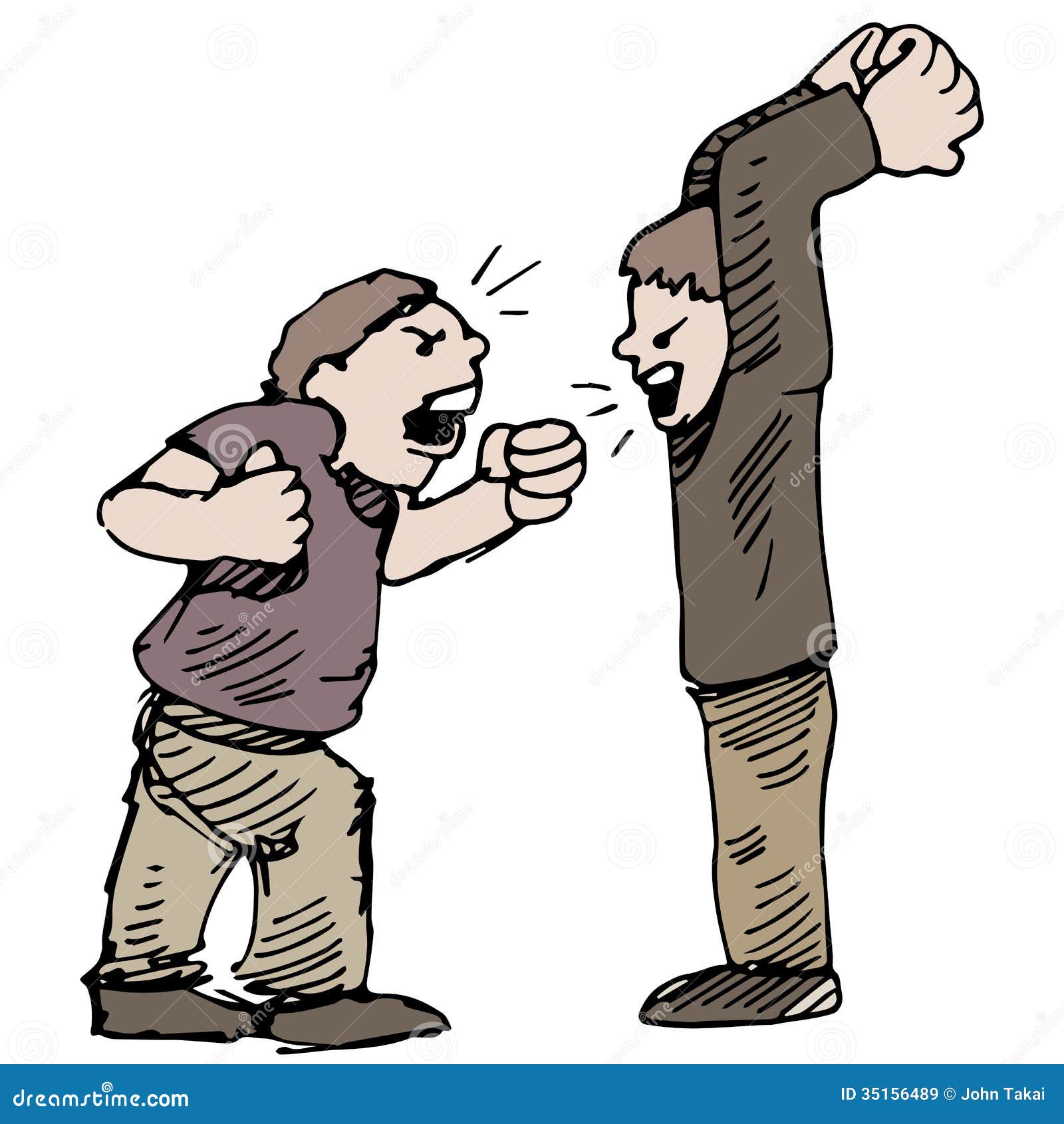 Children Fighting stock vector. Illustration of vector - 35156489