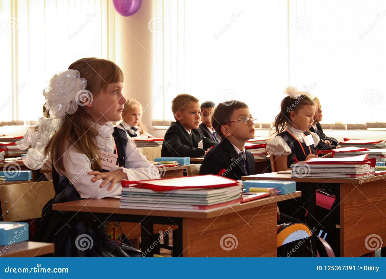 Children in the First Class on the Day of Knowledge Editorial Photo ...