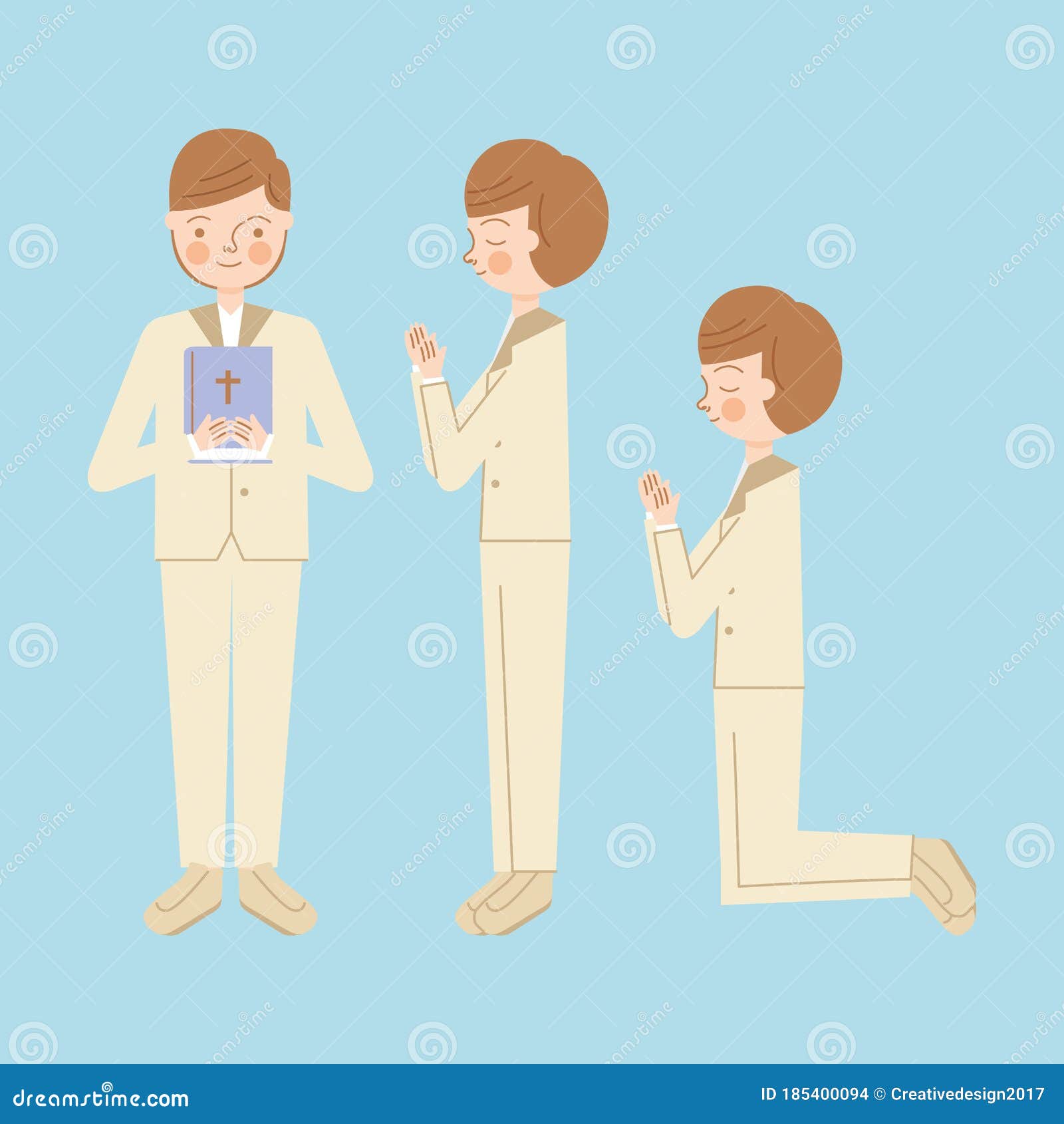 First communion. vector stock vector. Illustration of holy - 185400094