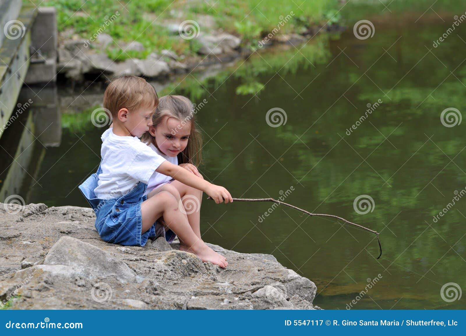 Children Fishing stock image. Image of children, people - 5547117