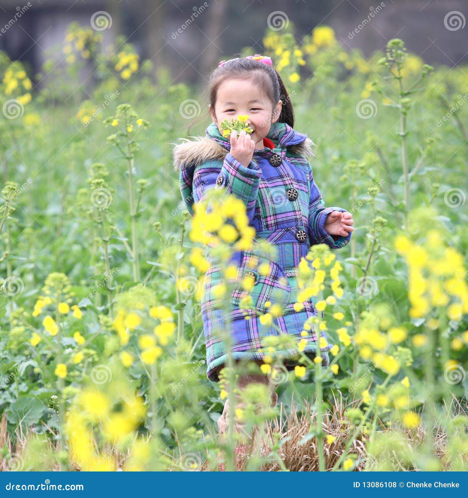 Children and flowers stock photo. Image of agriculture - 13086108