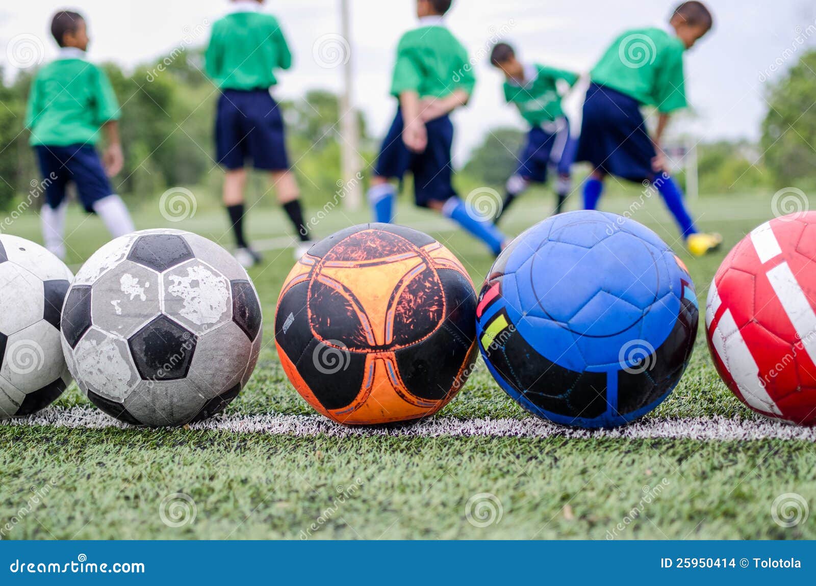 Children in Football Practice Training Stock Photo - Image of foot ...