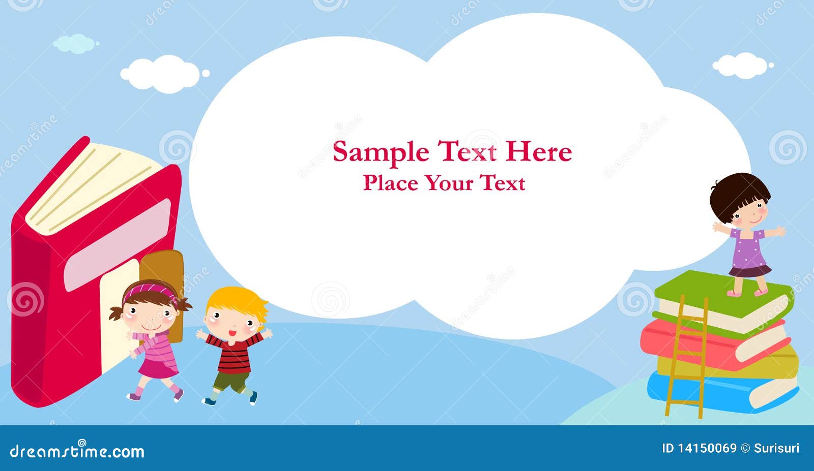 Children and frame stock vector. Illustration of boys - 14150069