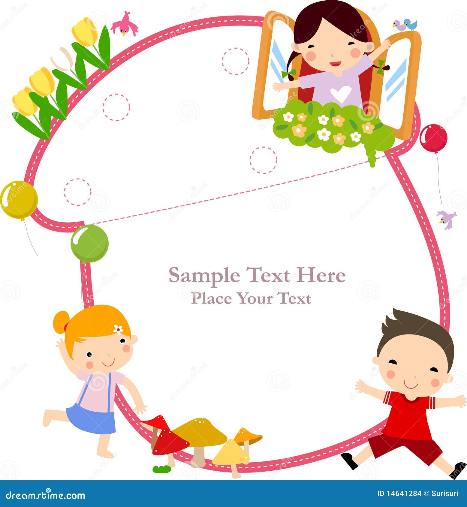 Children And Frame Stock Images - Image: 14641284