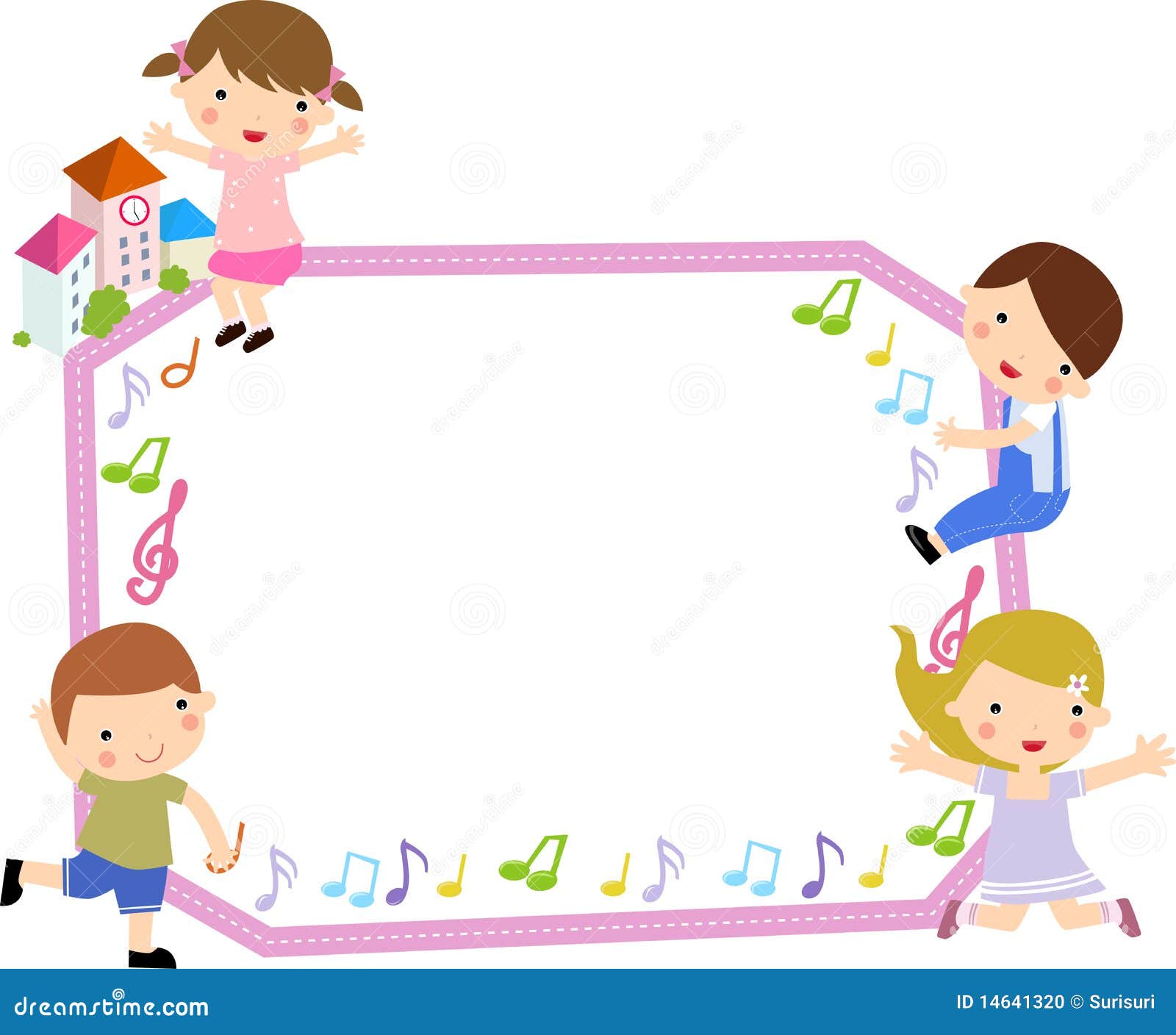 Children and frame stock vector. Illustration of flier - 14641320