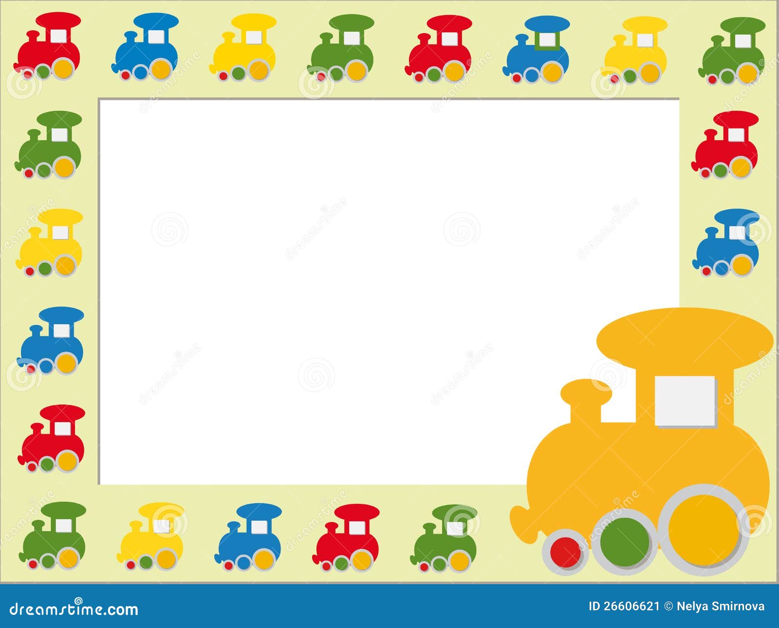 Children frame with trains stock vector. Illustration of banner - 26606621