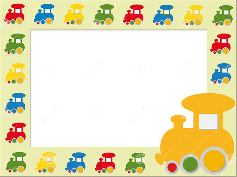 Children frame with trains stock vector. Illustration of banner - 26606621