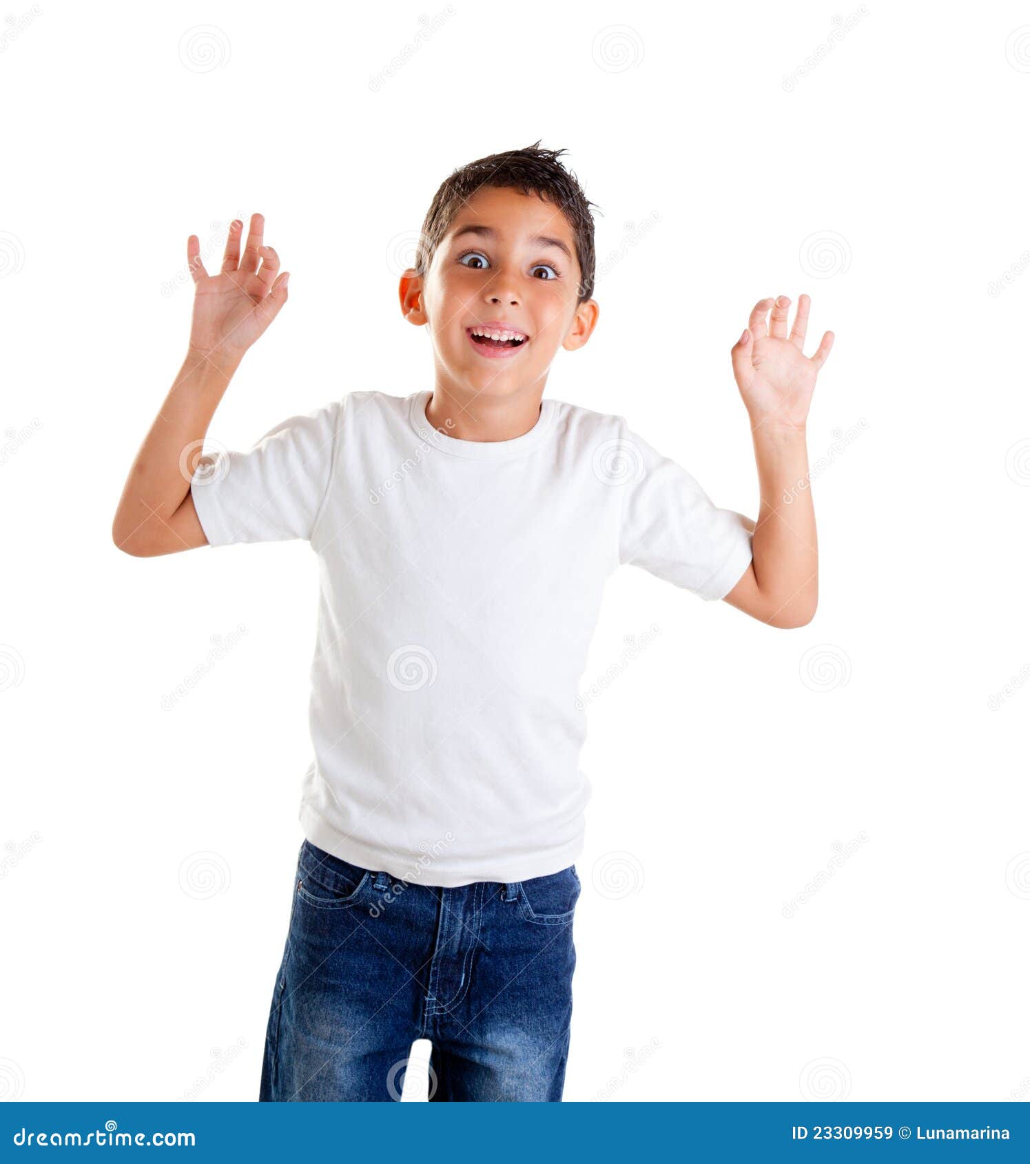 Children with Funny Gesture Open Fingers Stock Image - Image of ...