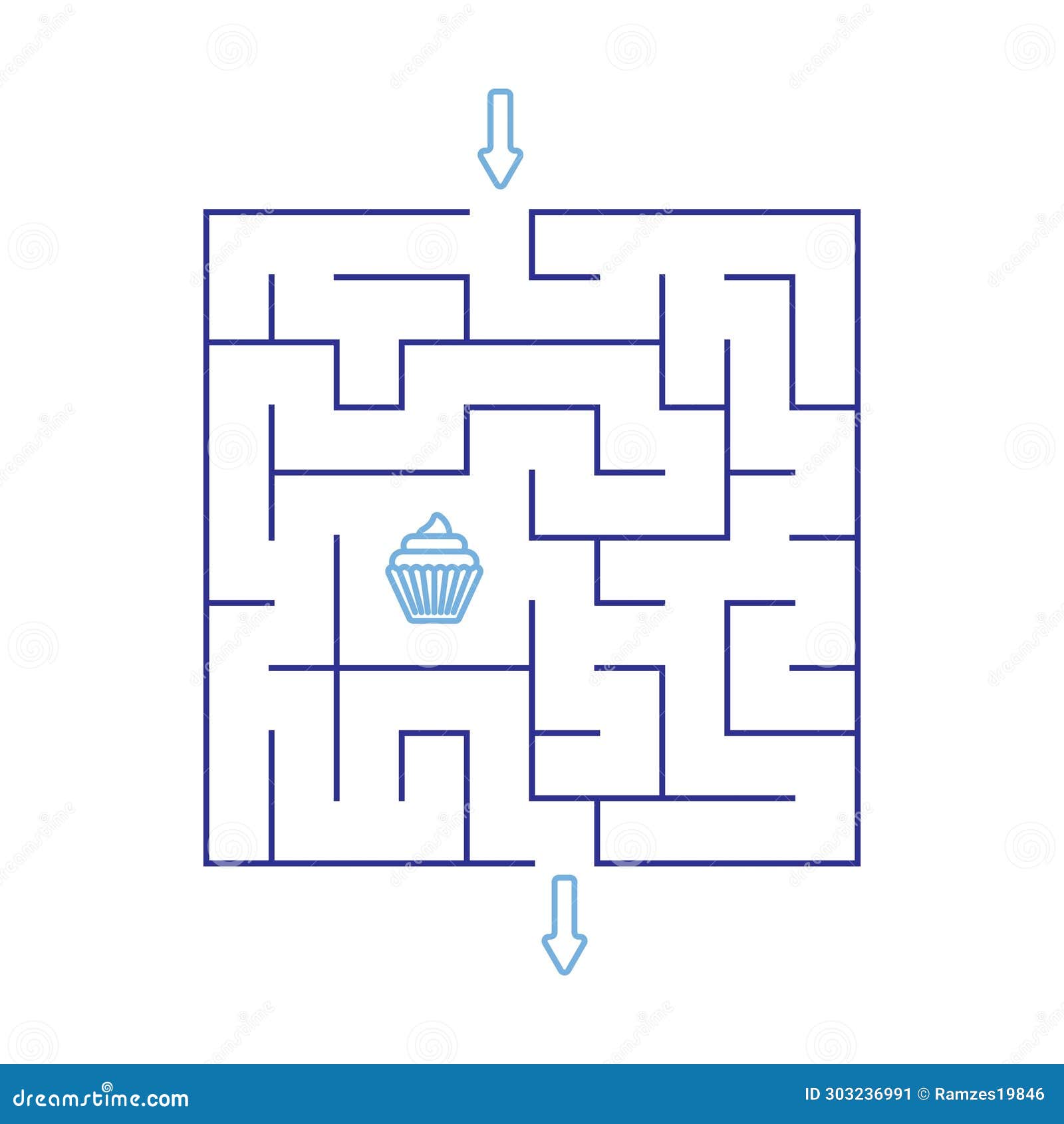 Children Games. Square Maze, Labyrinth with Different Difficulty Levels ...