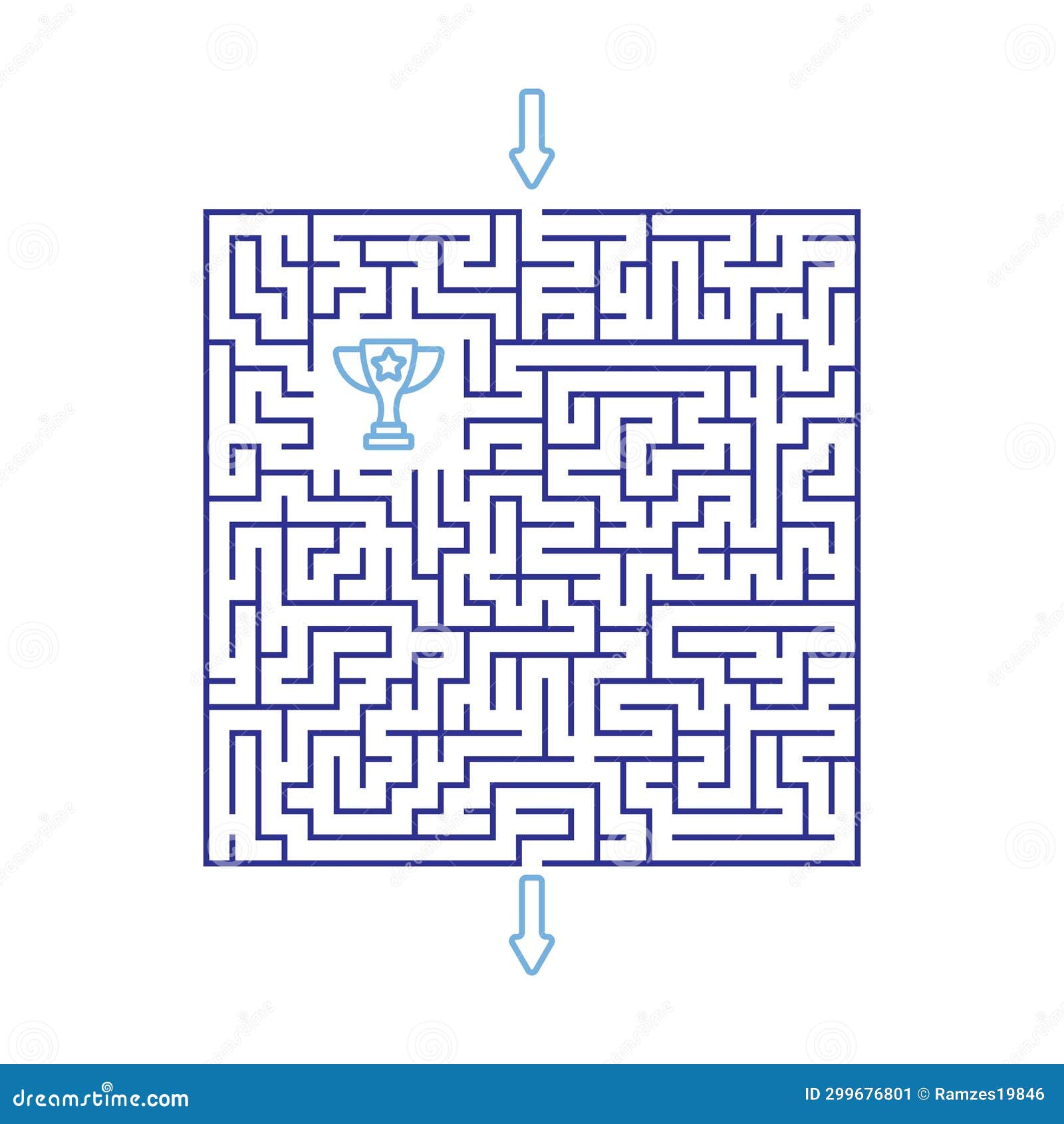 Children Games. Square Maze, Labyrinth with Different Difficulty Levels ...
