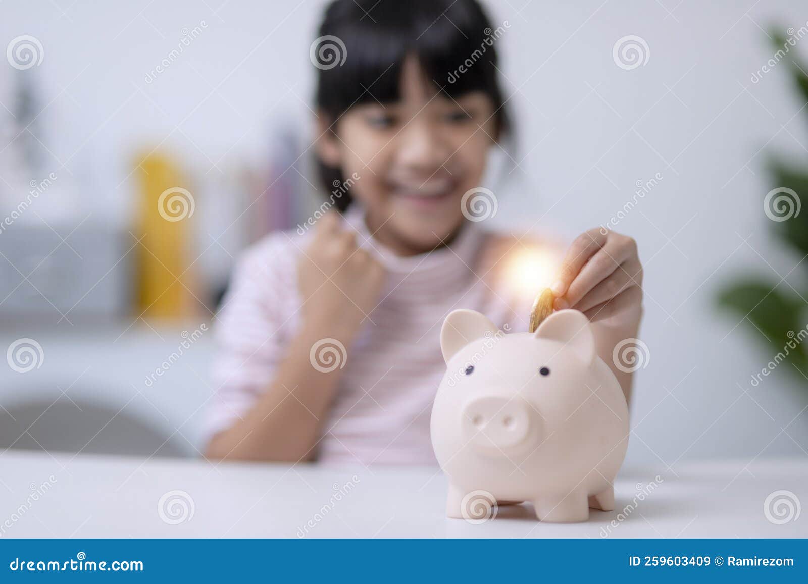 Children Girls Planing Her Future by Thinking about Her Plan Stock ...