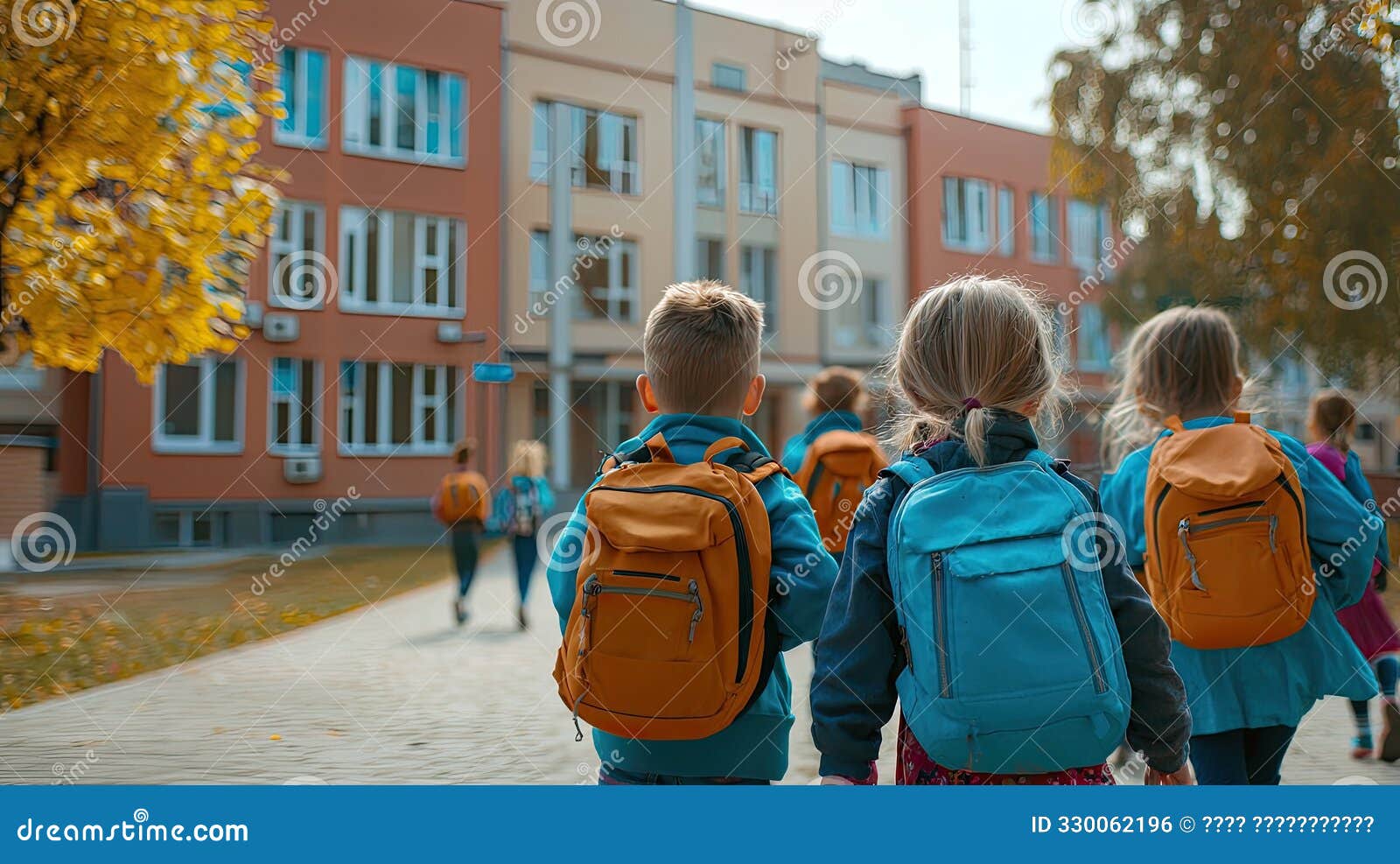 Children Go To School in the First Grade. Selective Focus Stock Photo ...