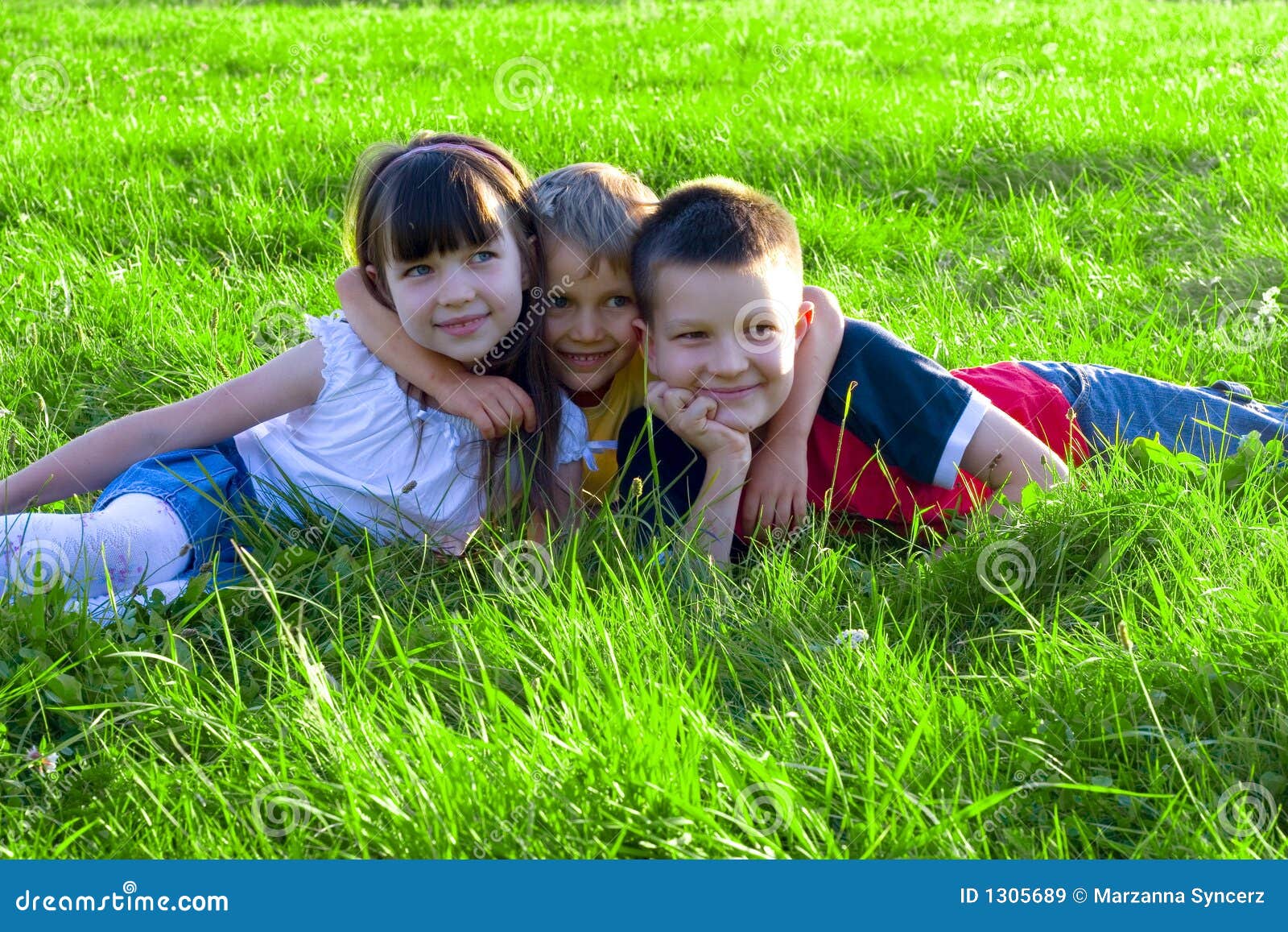 Children in grass stock image. Image of eyes, meadow, pink - 1305689