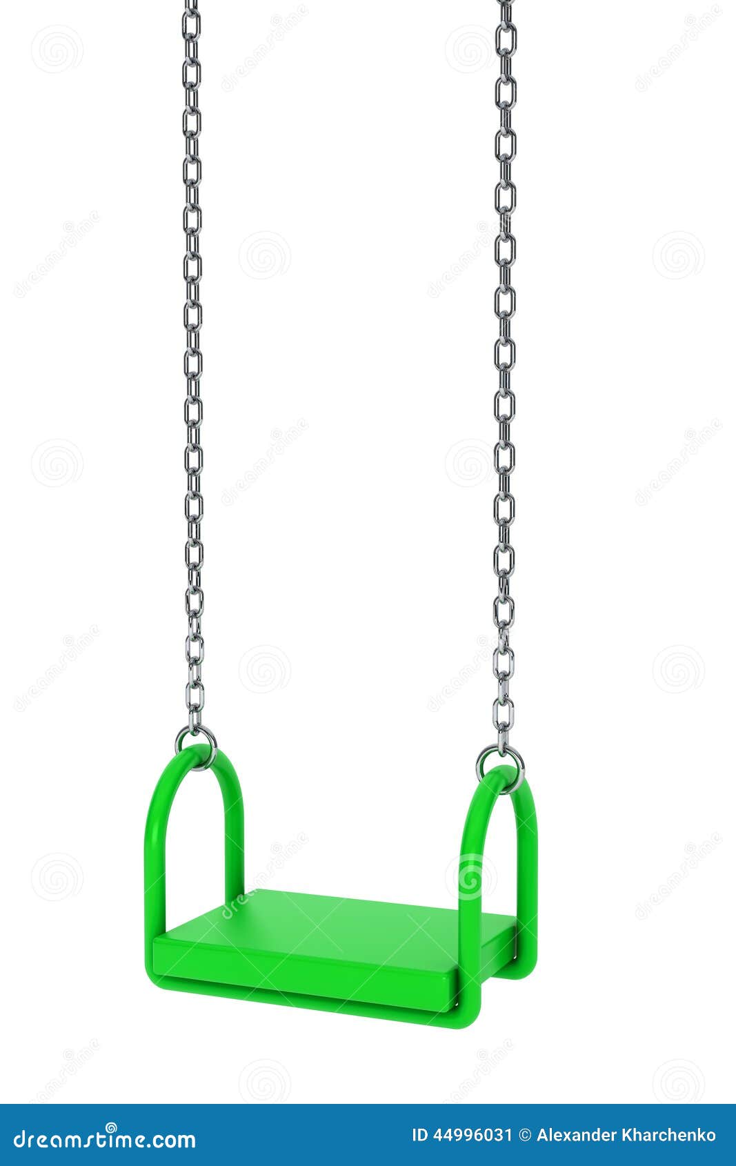 Children Green Playground Swing Stock Illustration - Illustration of ...
