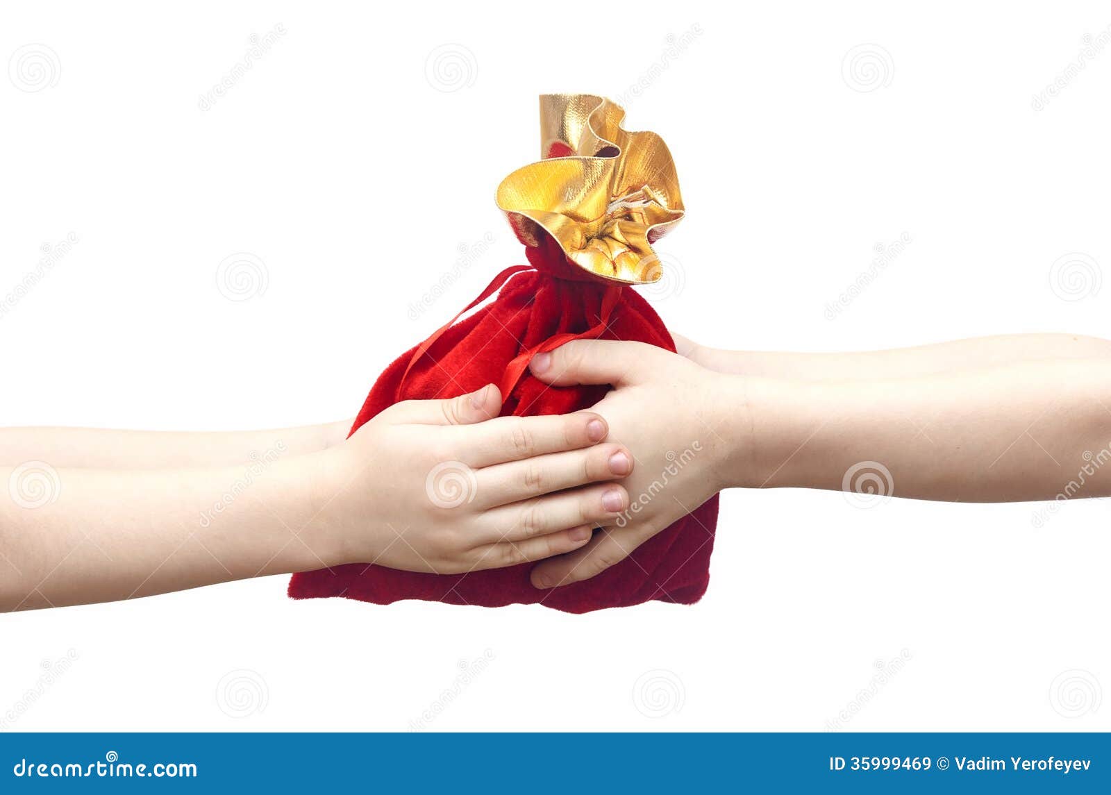 Children Hand Holding a Sack Stock Image - Image of elementary ...