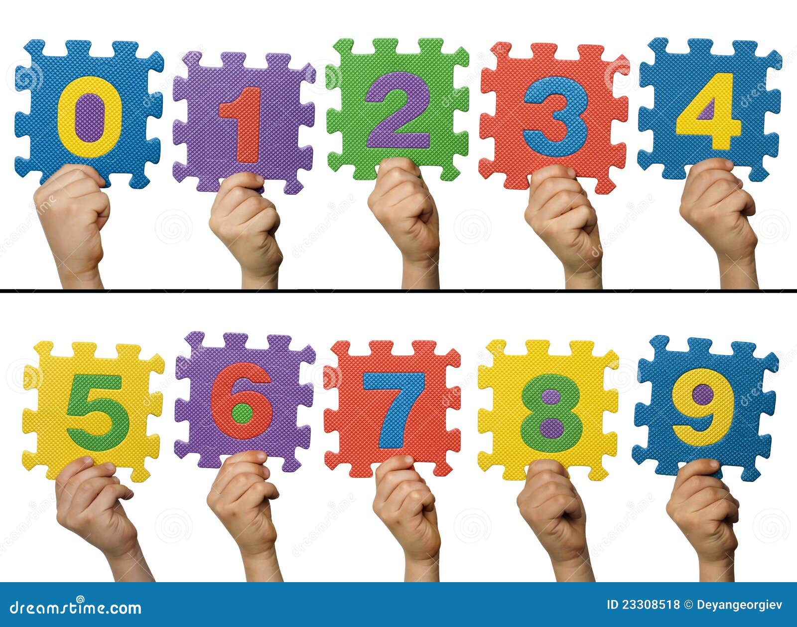 Children Hands Holding Numbers Stock Photo - Image of concept ...