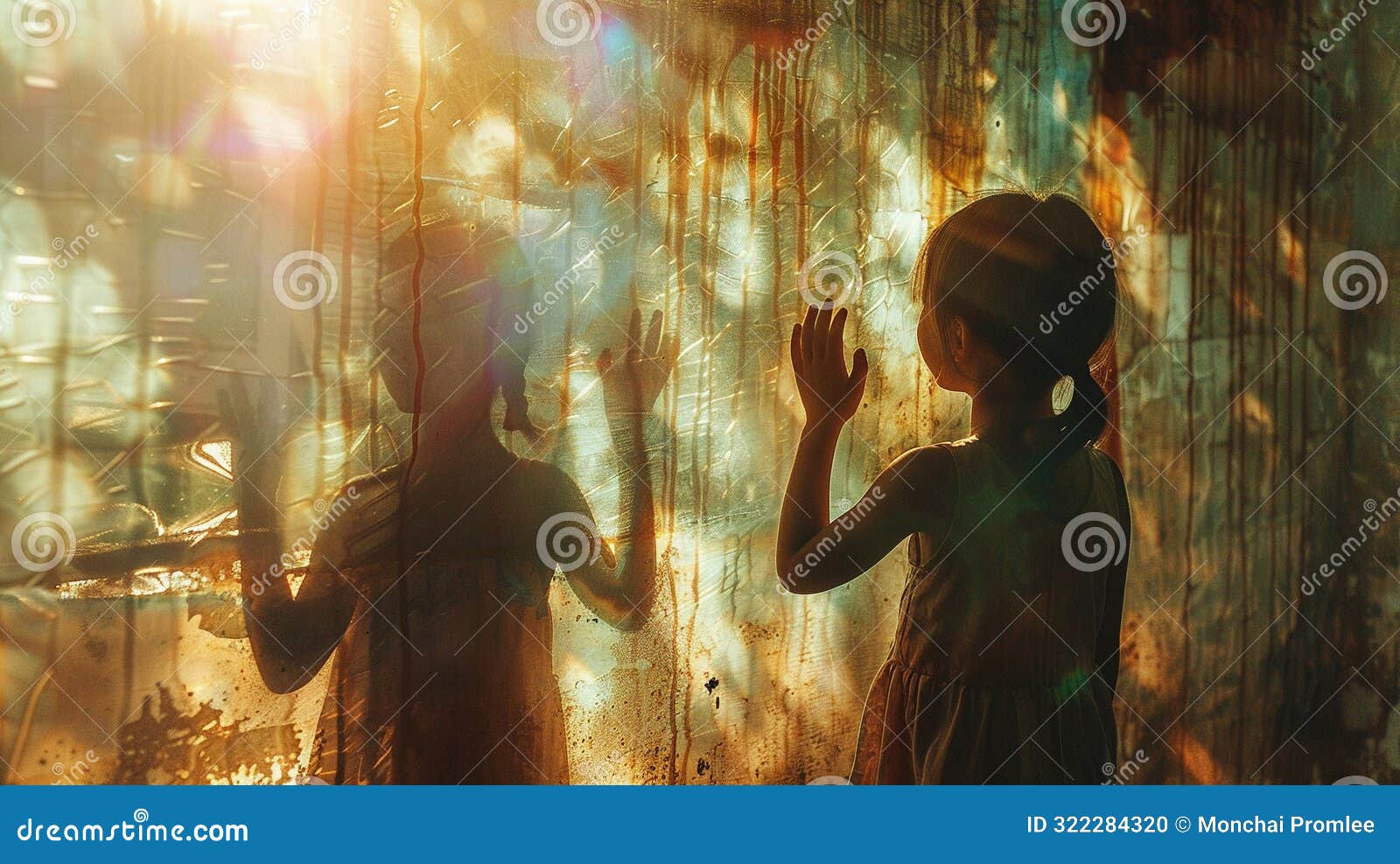 Children Hanging Posters, Close Up, Collaboration Theme, Ethereal ...