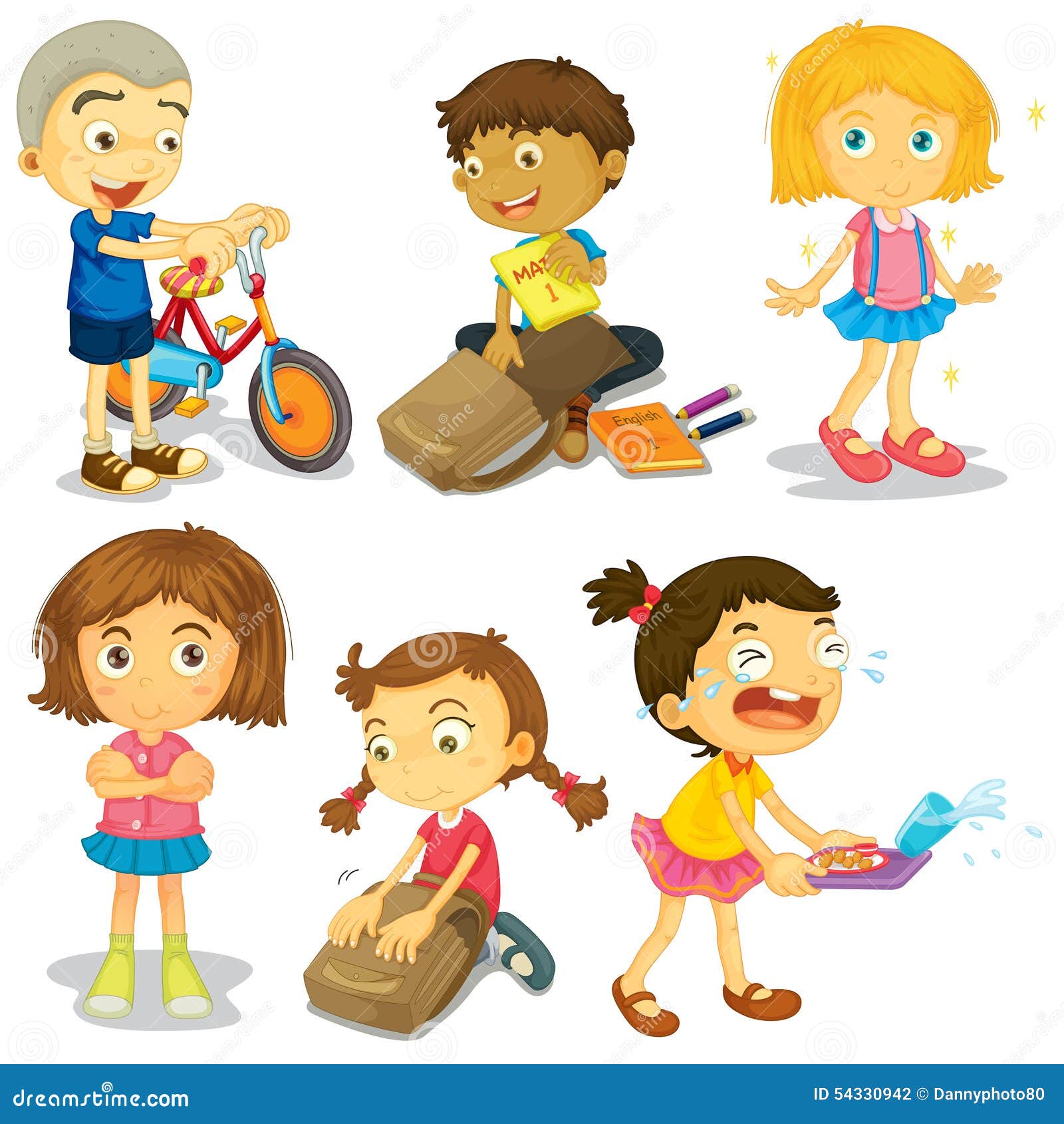 Children stock vector. Illustration of graphic, girls - 54330942