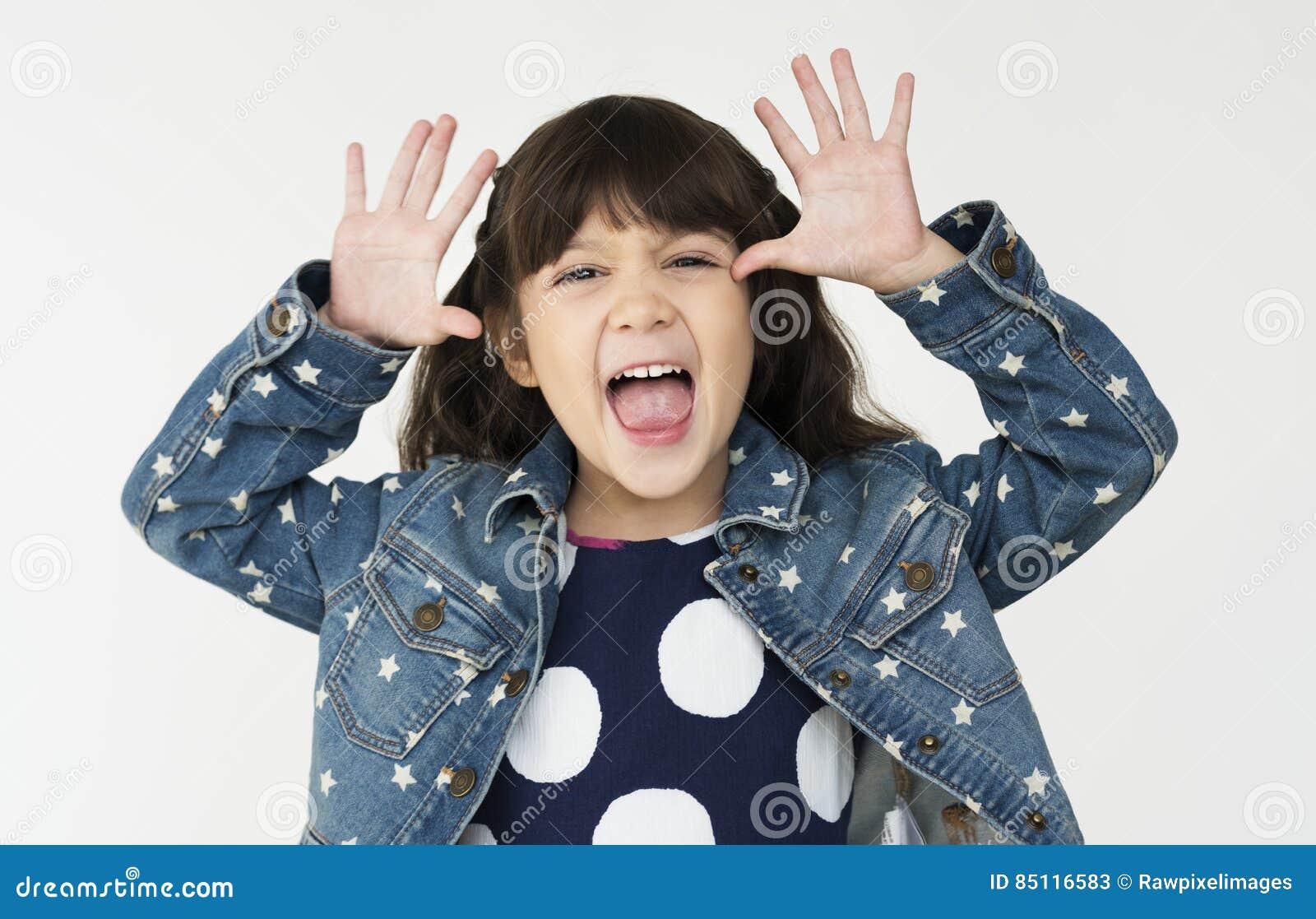 Children Happy Making Faces Portrait Concept Stock Image - Image of ...
