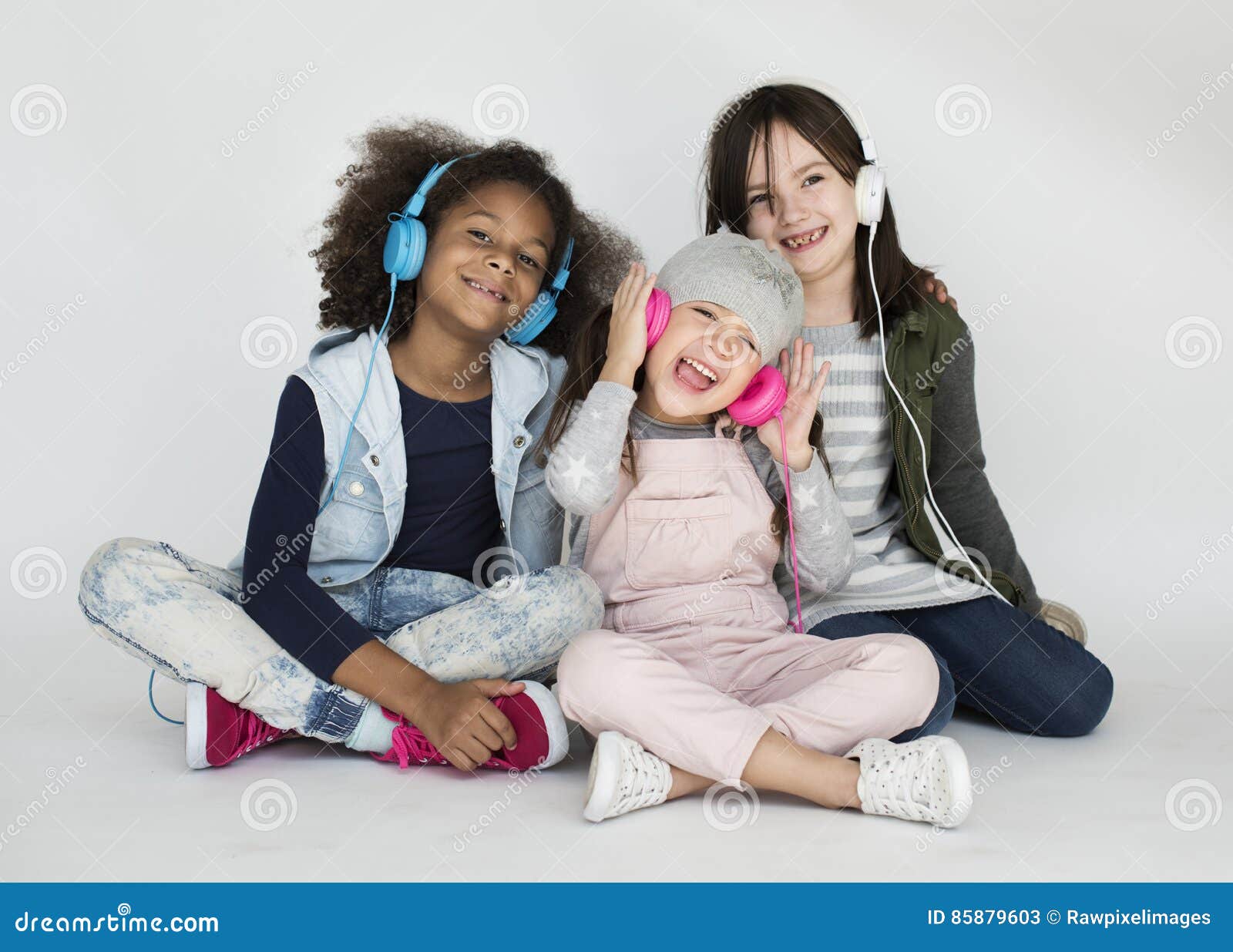 Children Happy Smiling Studio Portrait Concept Stock Image - Image of ...