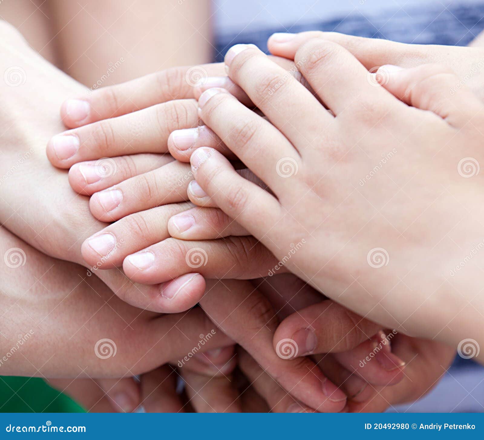 Children Have Combined Hands Together Stock Photo - Image of hand ...