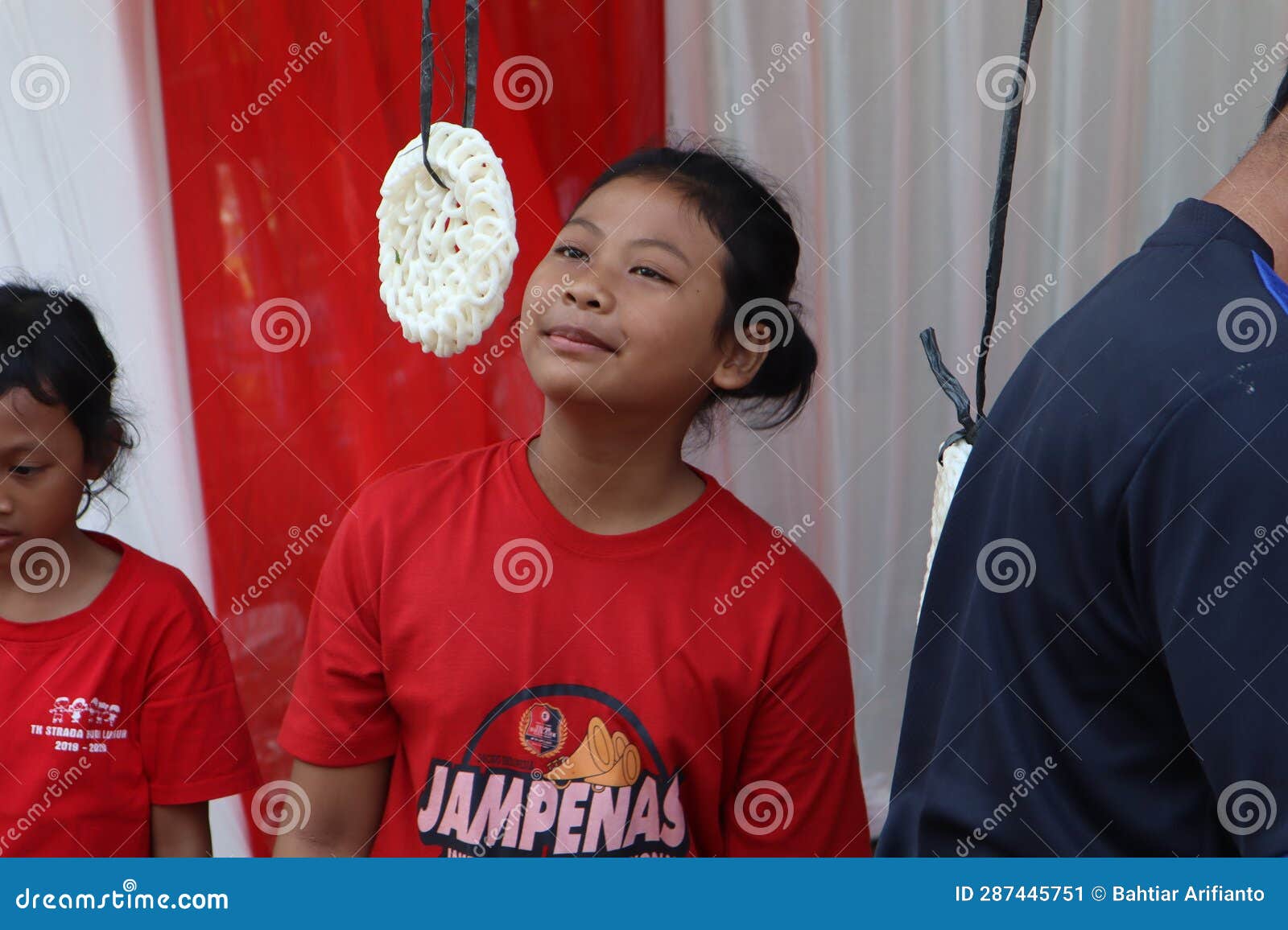 Children Have a Cracker Eating Competition during the Day Editorial ...
