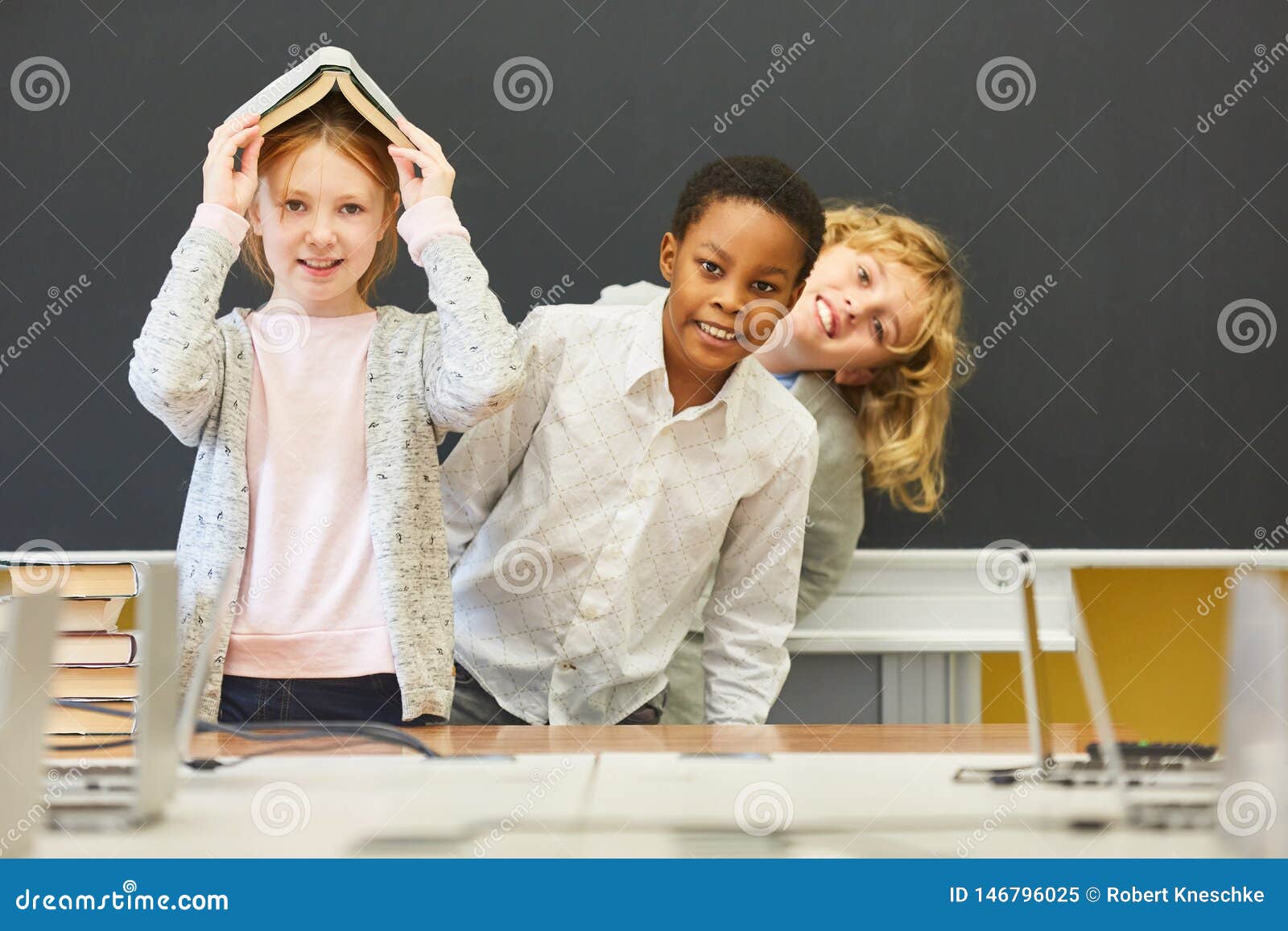 Children Have Fun in Elementary School Stock Image - Image of knowledge ...