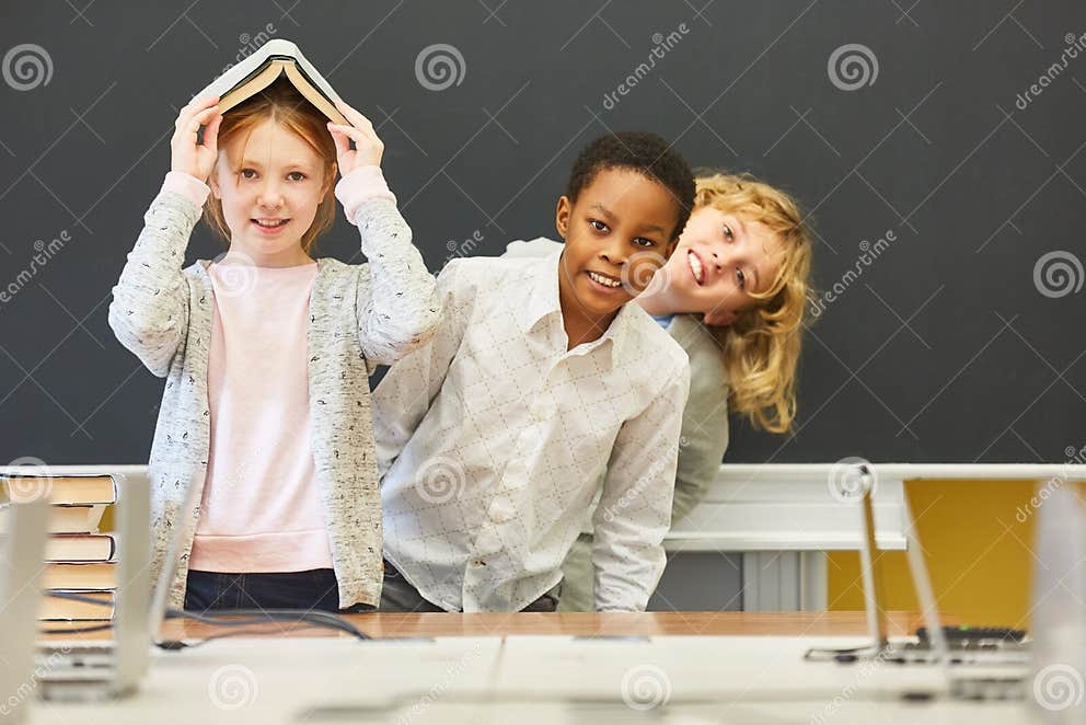 Children Have Fun in Elementary School Stock Image - Image of knowledge ...