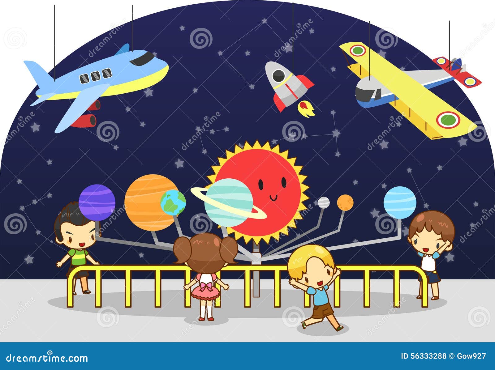 Neptune Plane Symbol Cartoon Vector | CartoonDealer.com #107185585