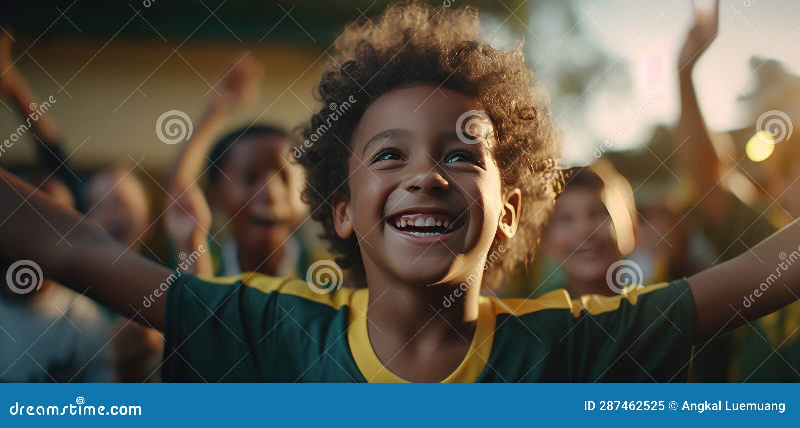 Children Having Fun Cheering for a Sports Team Stock Illustration ...