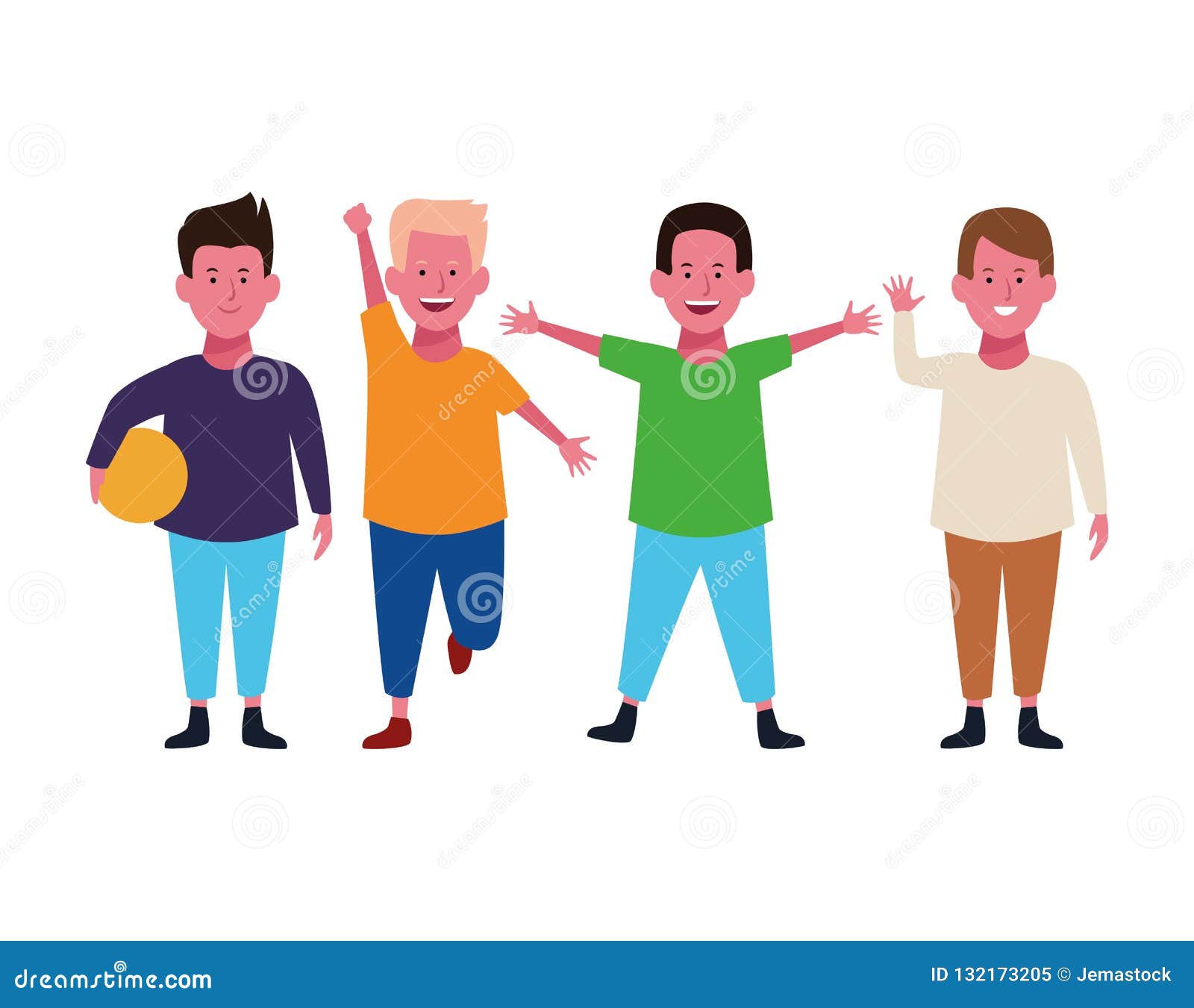 Children having fun stock vector. Illustration of leisure - 132173205