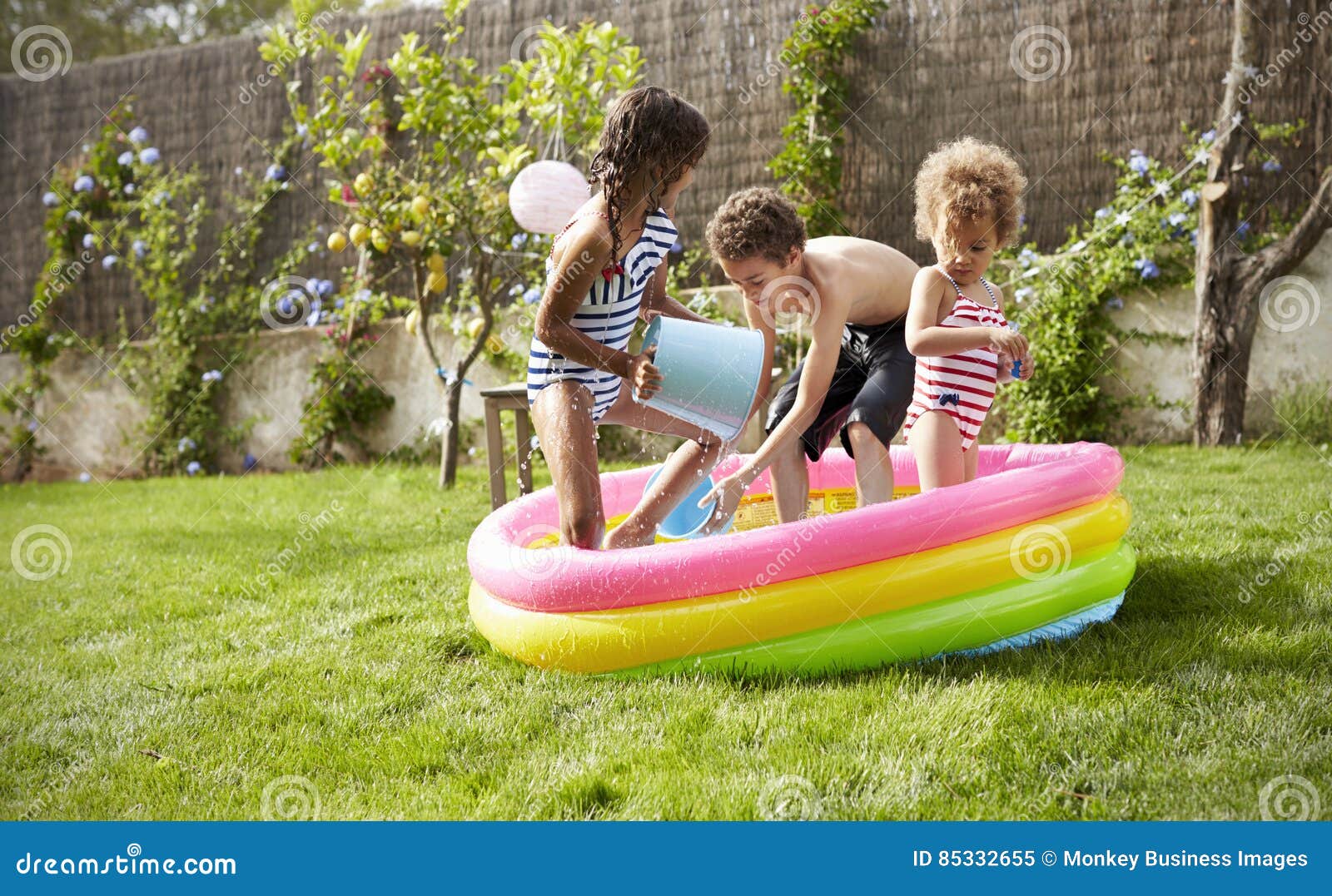 Children In Paddling Pool Royalty-Free Stock Image | CartoonDealer.com ...