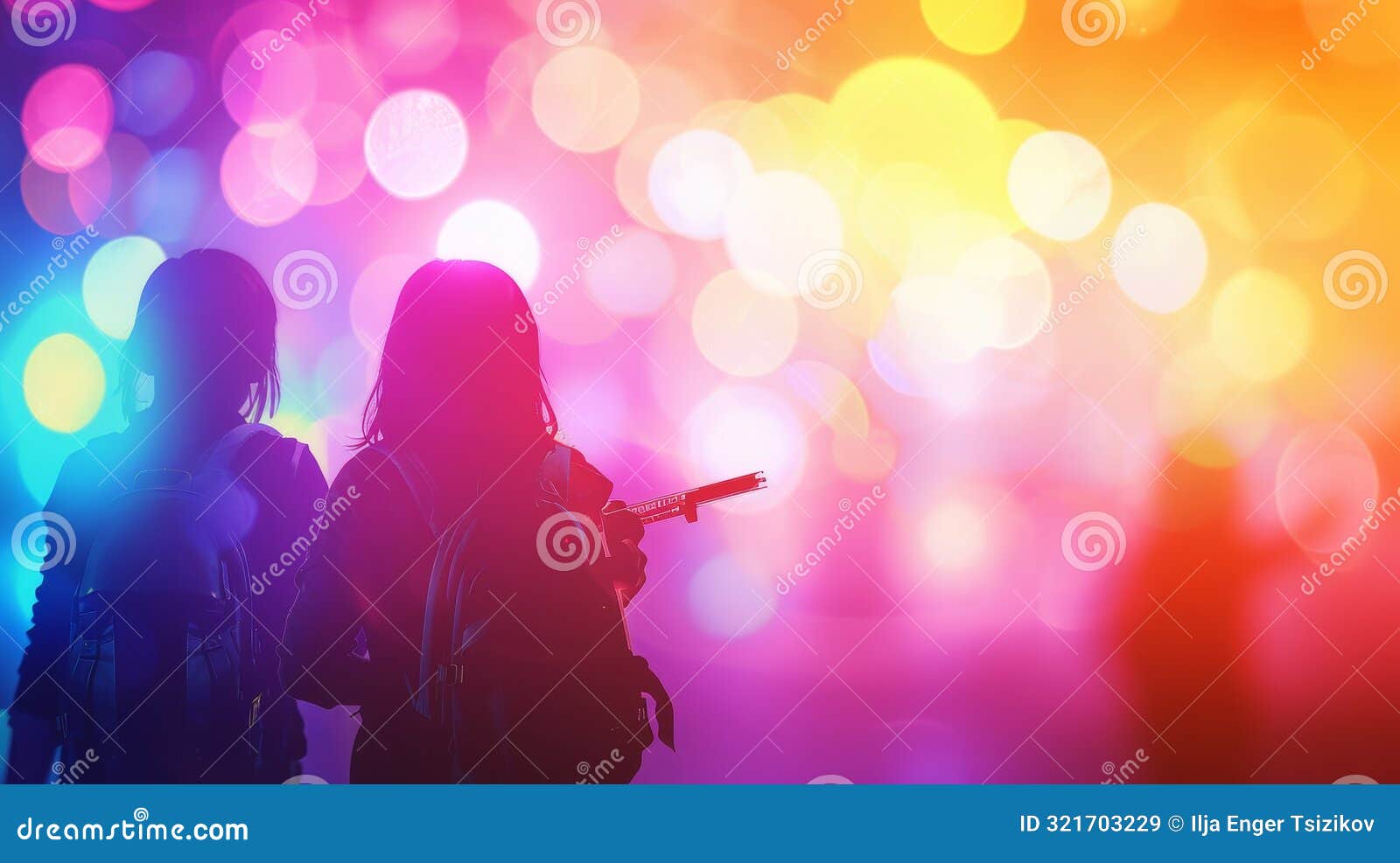 Children Having Fun Playing Laser Tag with Blurred Background, Perfect ...