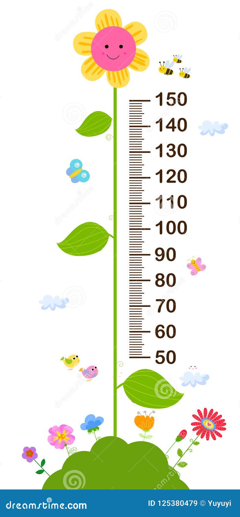 Children height meter stock vector. Illustration of colorful - 125380479