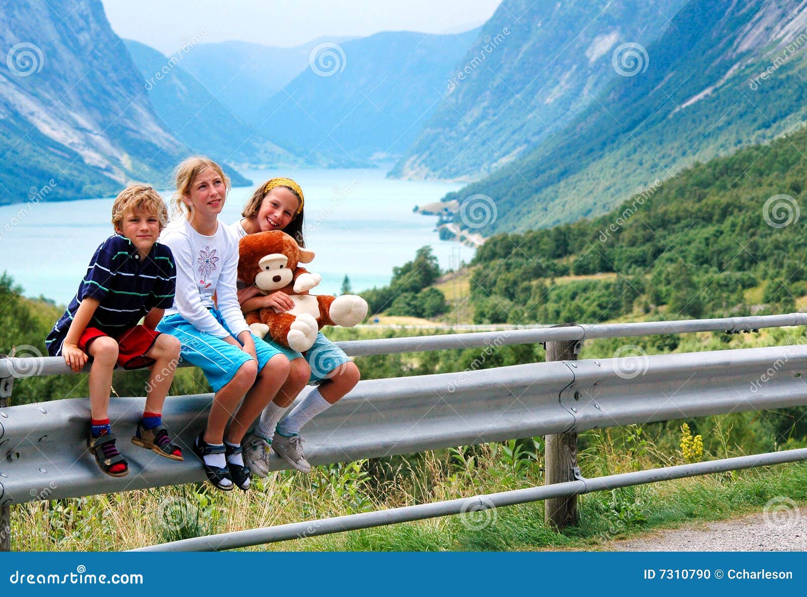 Children on Holiday in Norway Stock Photo - Image of kids, siblings ...