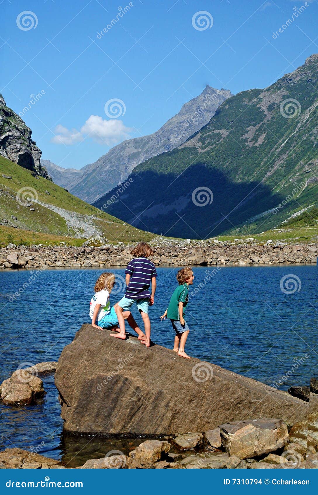 Children on Holiday in Norway Stock Photo - Image of enjoy, mountains ...