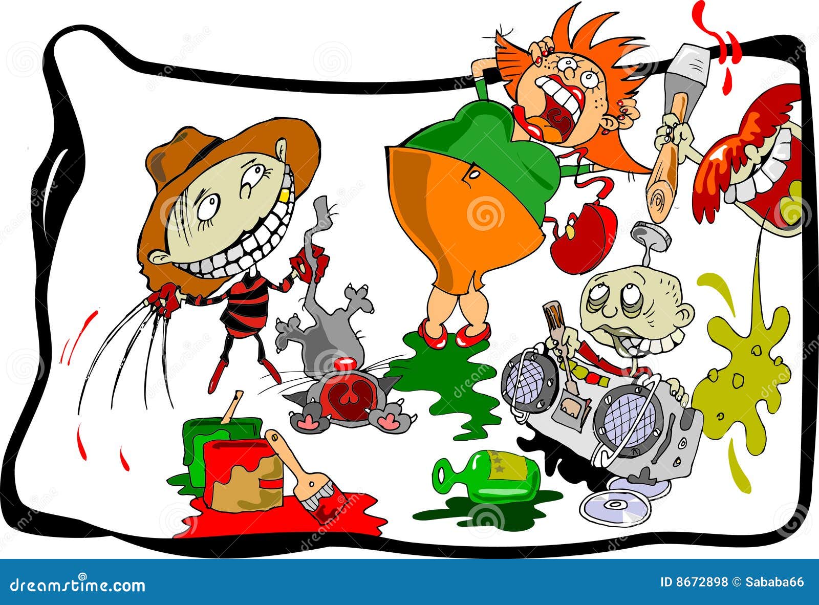 Children-hooligans stock illustration. Illustration of rowdy - 8672898